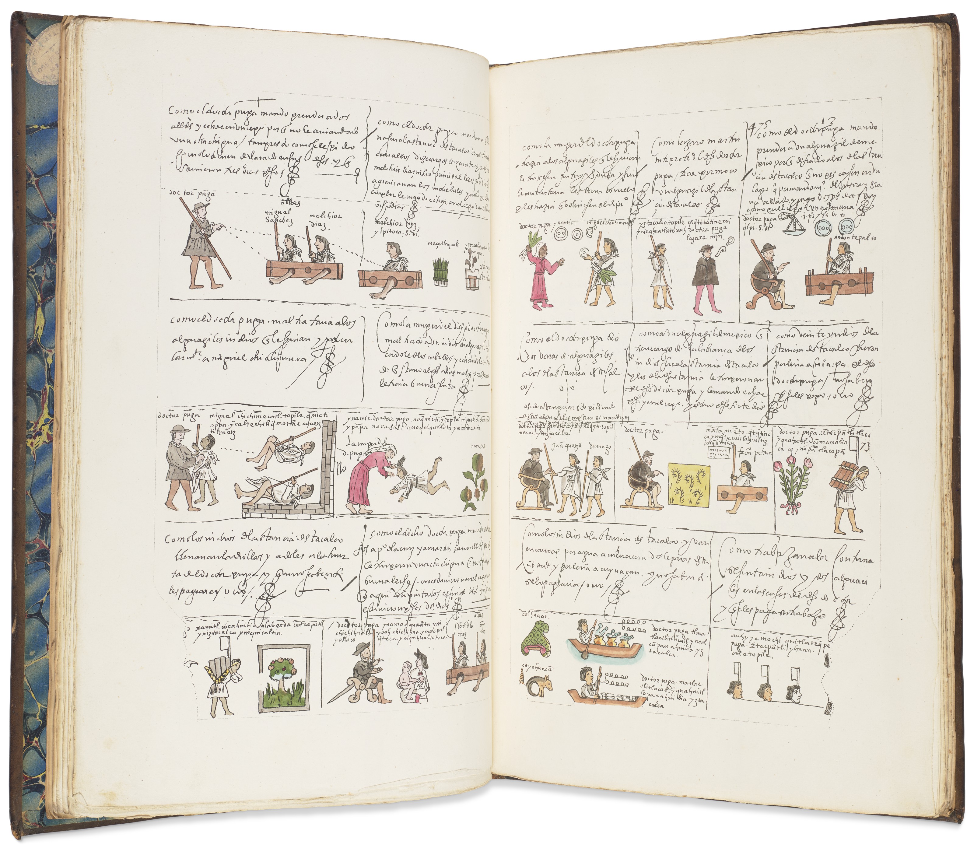 Pintura del gobernador, alcades y regidores de Mexico, Codex Osuna ...