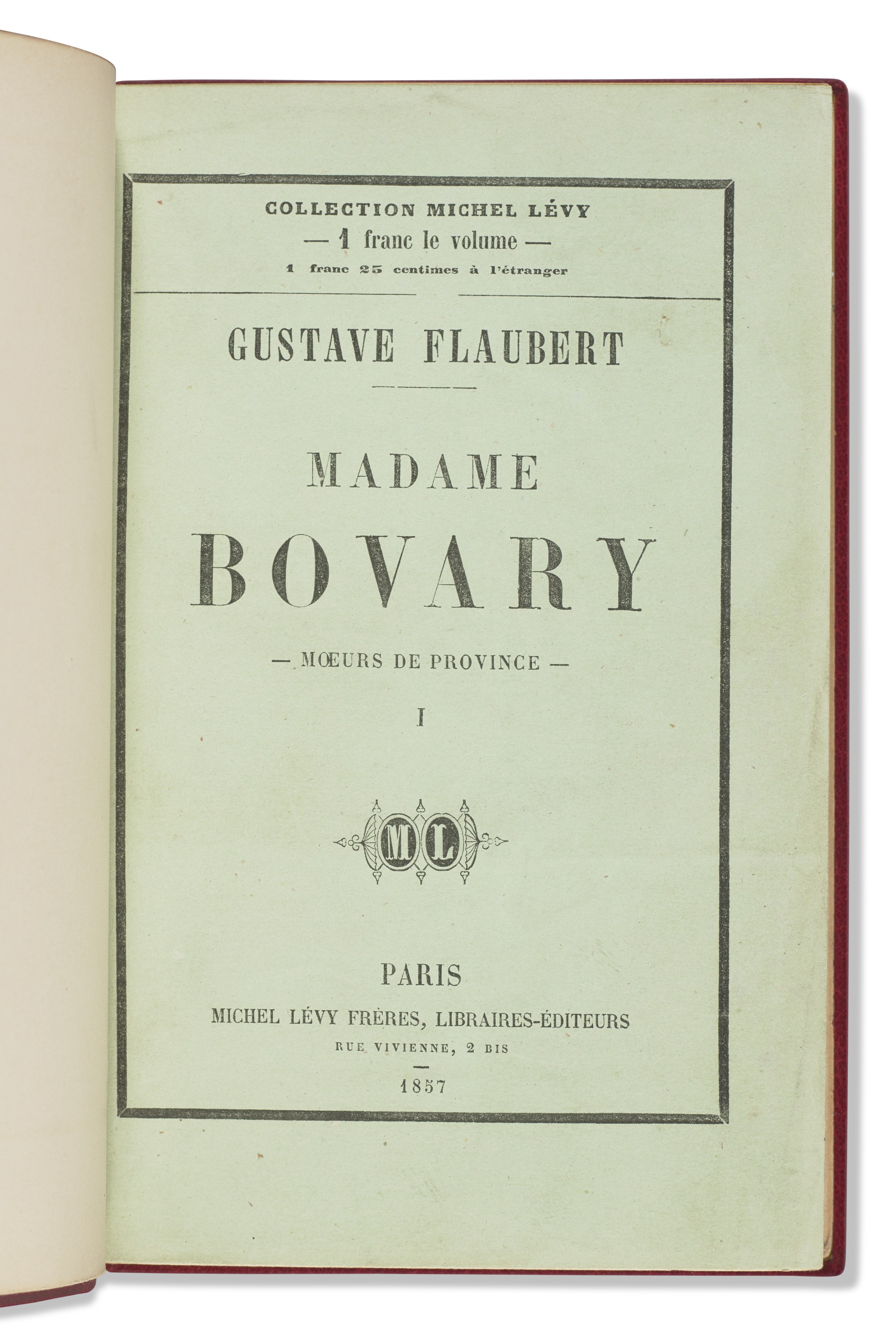 Madame Bovary, extra-illustrated, Gustave Flaubert, 1857 | Christie’s