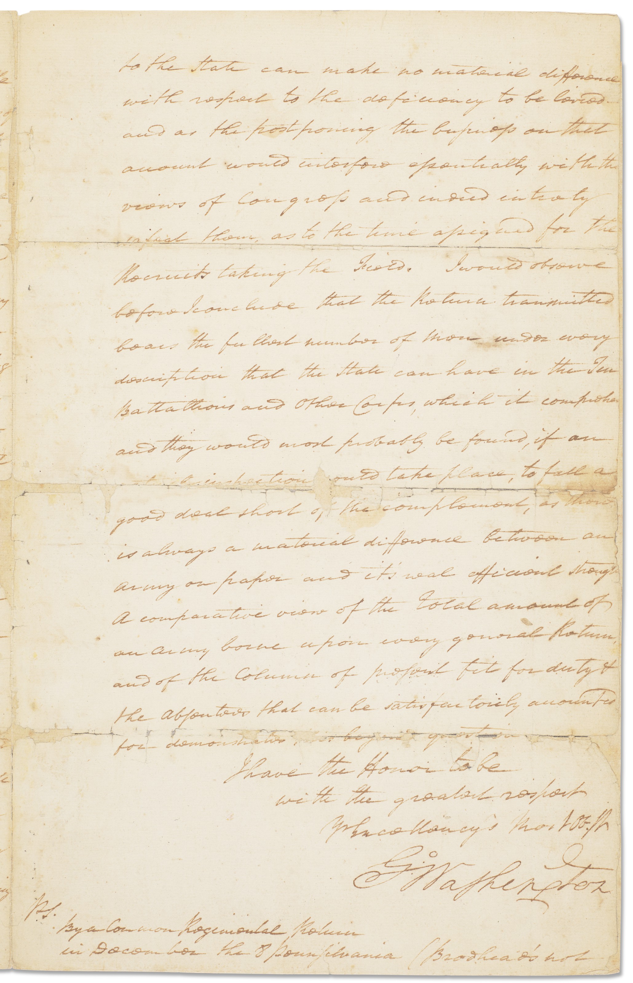 Filling the Continental Ranks, George Washington, 20 February 1780 ...