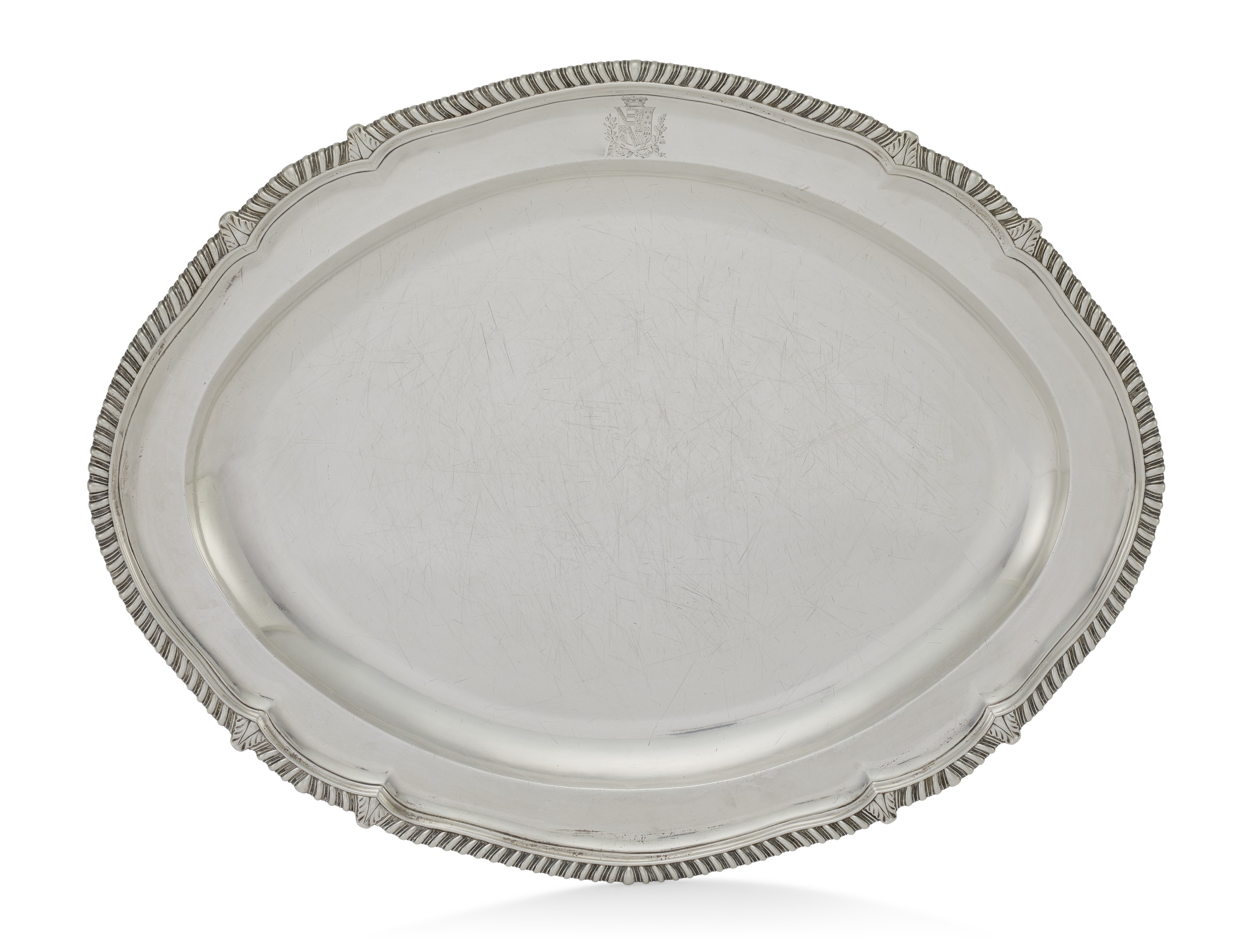 A GEORGE III SILVER MEAT DISH, MARK OF PAUL STORR, LONDON, 1793 ...