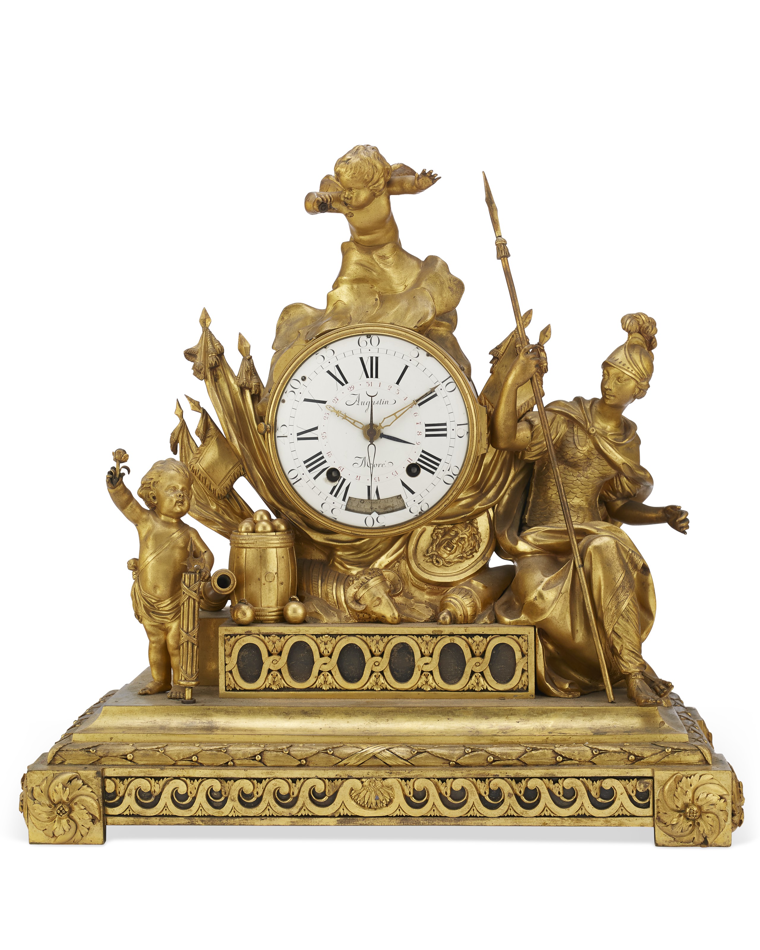 A LATE LOUIS XV ORMOLU MANTEL CLOCK, CIRCA 1765, THE MOVEMENT AND DIAL ...