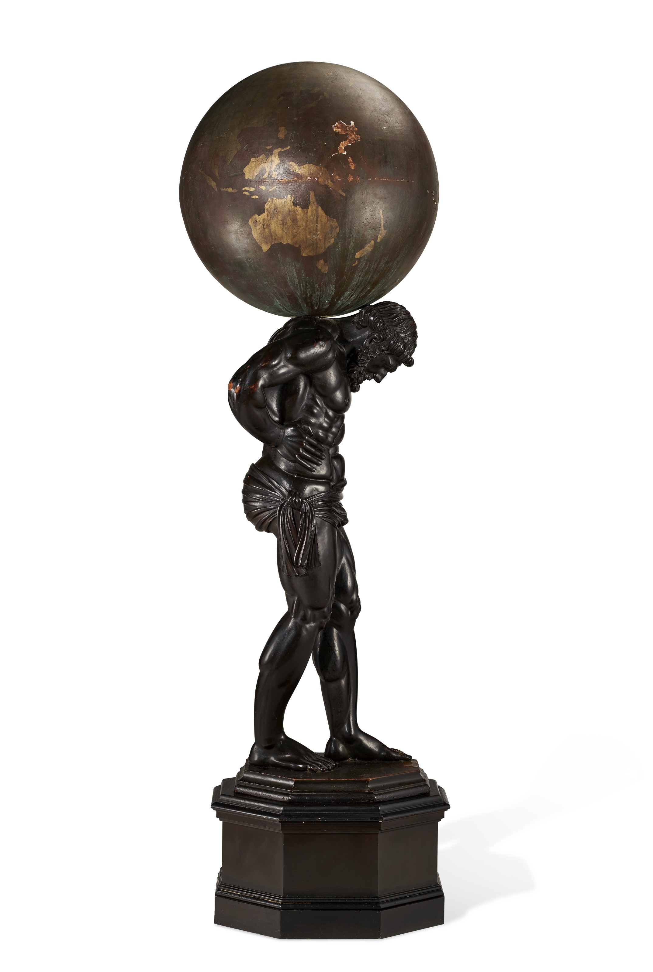 19TH CENTURY, A MONUMENTAL BRONZED FIGURE OF ATLAS | Christie’s