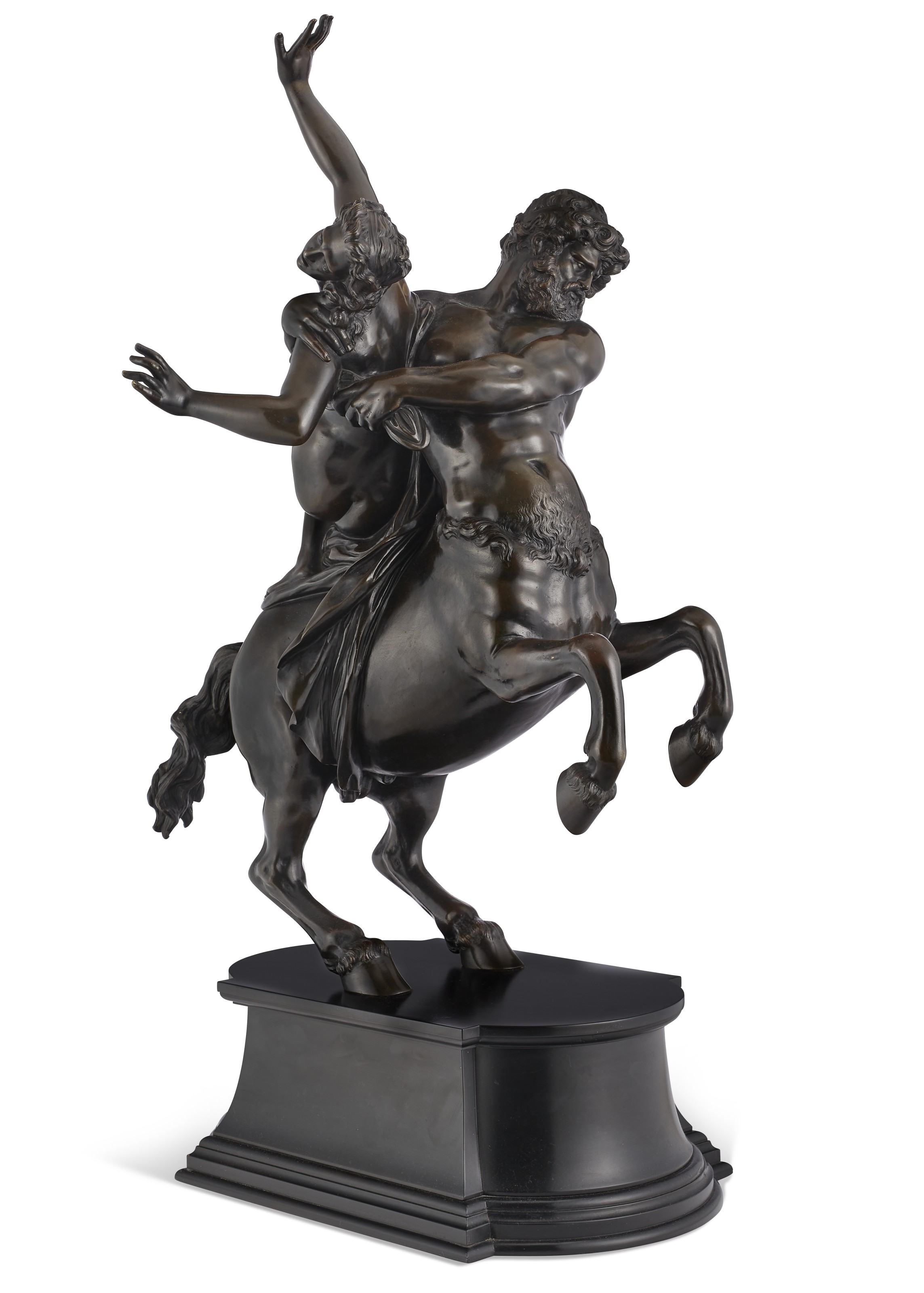 A BRONZE GROUP OF NESSUS AND DEIANEIRA, AFTER THE MODEL BY GIAMBOLOGNA ...