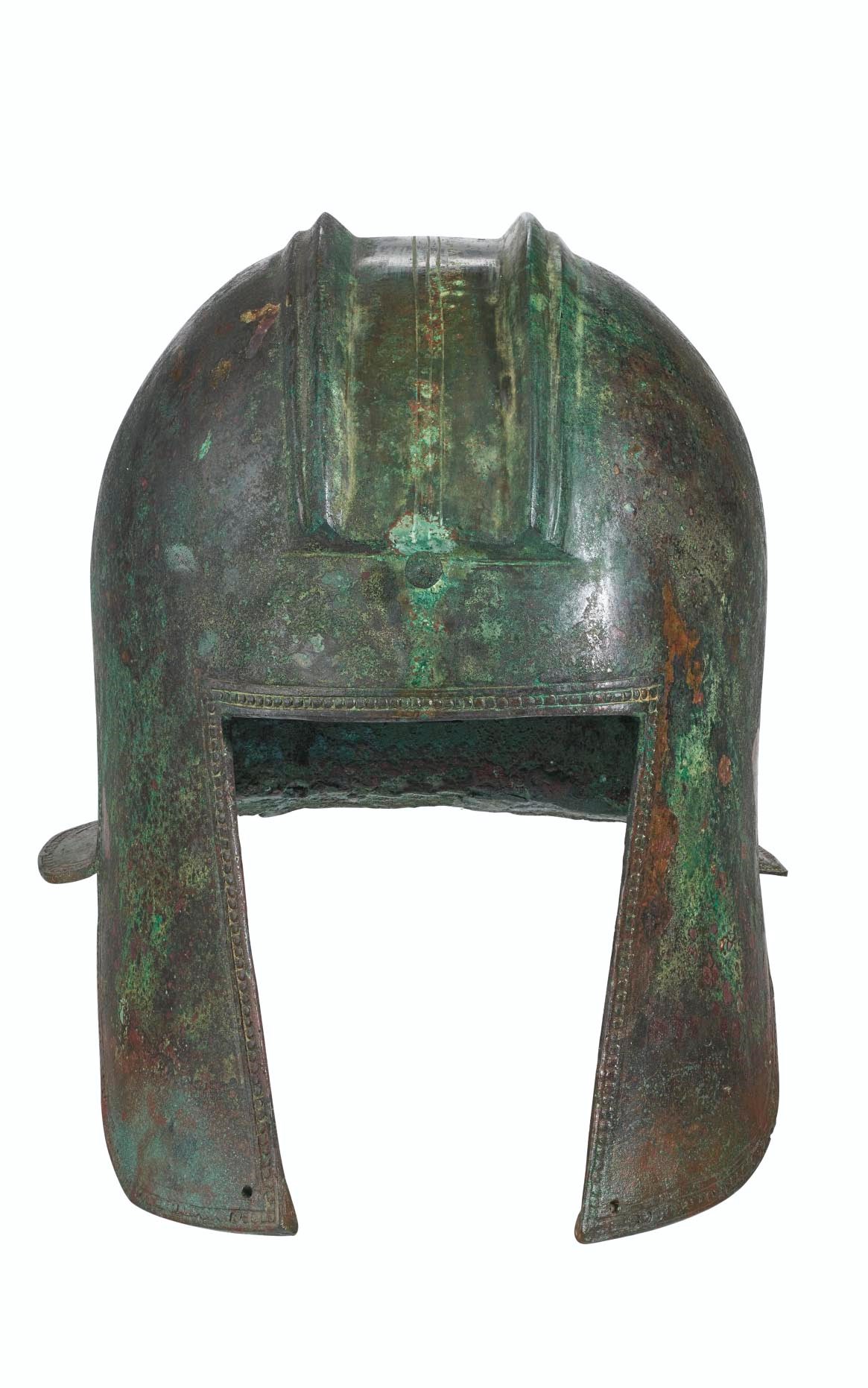 A GREEK BRONZE ILLYRIAN HELMET, LATE ARCHAIC PERIOD TO EARLY CLASSICAL ...