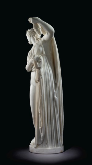 AN ITALIAN MARBLE FIGURE OF THE CALLIPYGIAN VENUS, CESARE LAPINI ...