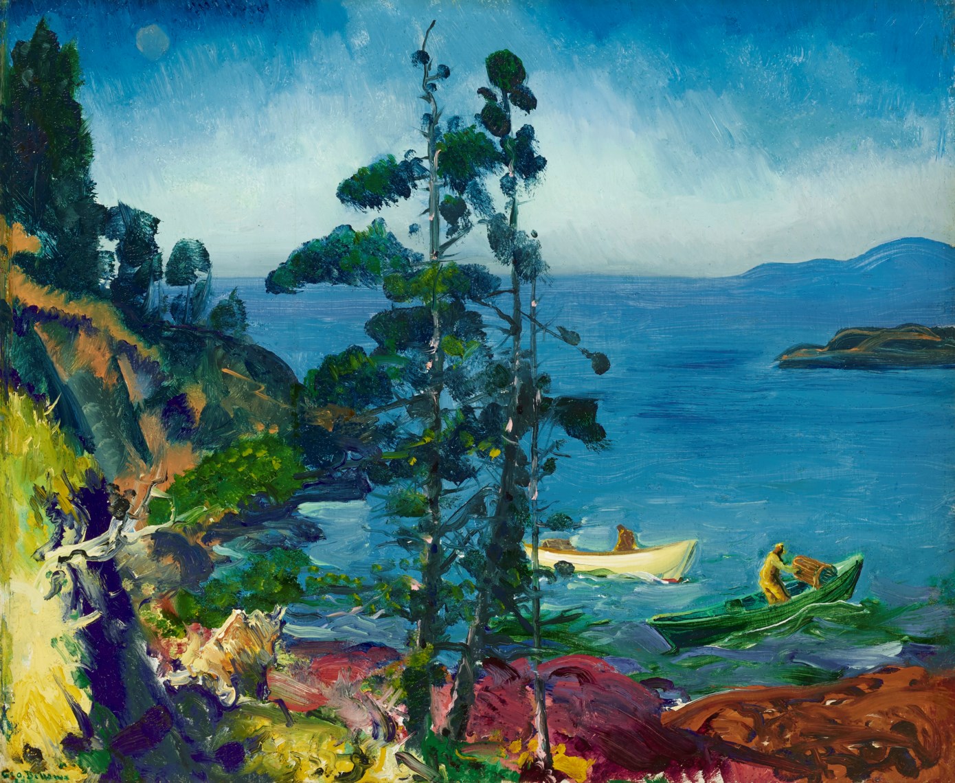 GEORGE WESLEY BELLOWS (1882-1925), Evening Blue (Tending the Lobster ...
