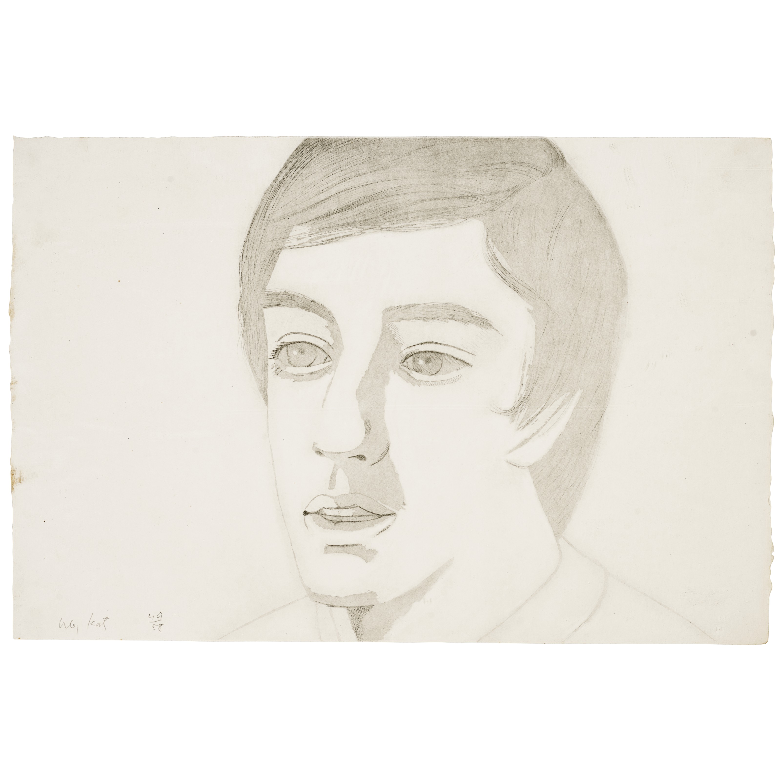 ALEX KATZ (B. 1927), Vincent with Mouth Open | Christie’s