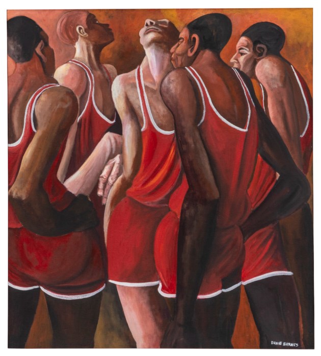 ERNIE BARNES (1938-2009), Five In Red | Christie's