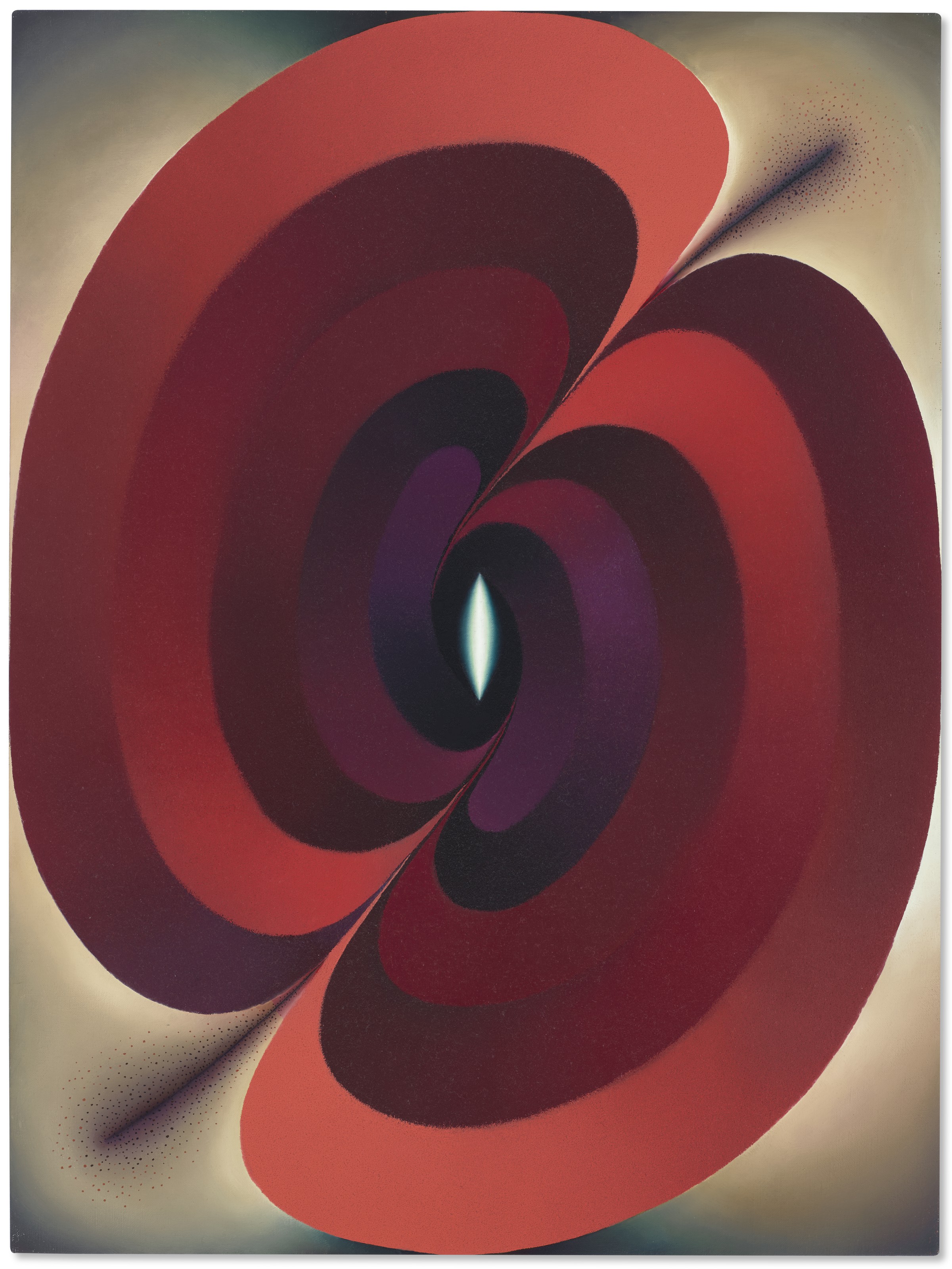 LOIE HOLLOWELL (b. 1983), Linked Lingams in Green, Purple and Red ...