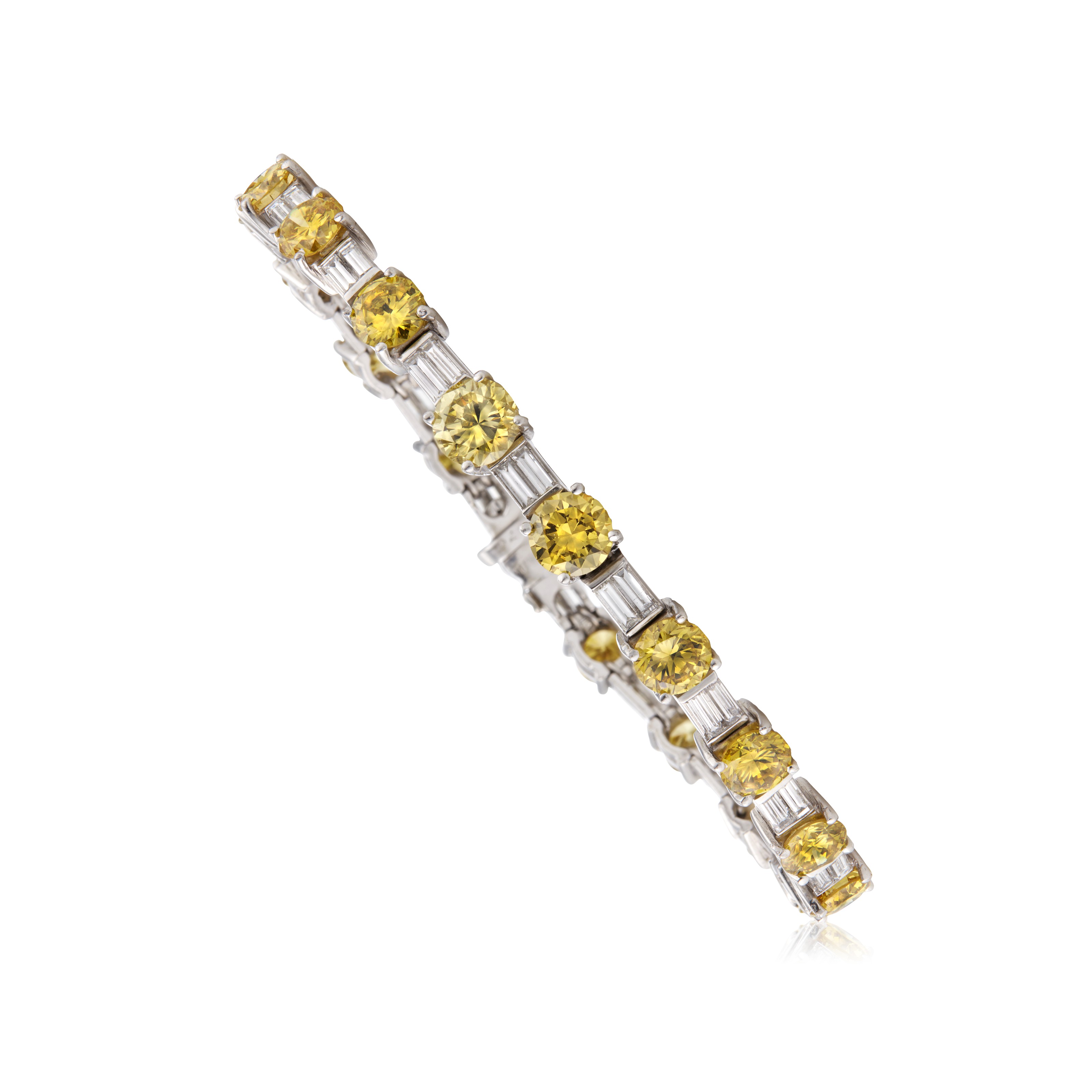 TREATED COLORED DIAMOND AND DIAMOND BRACELET, | Christie’s