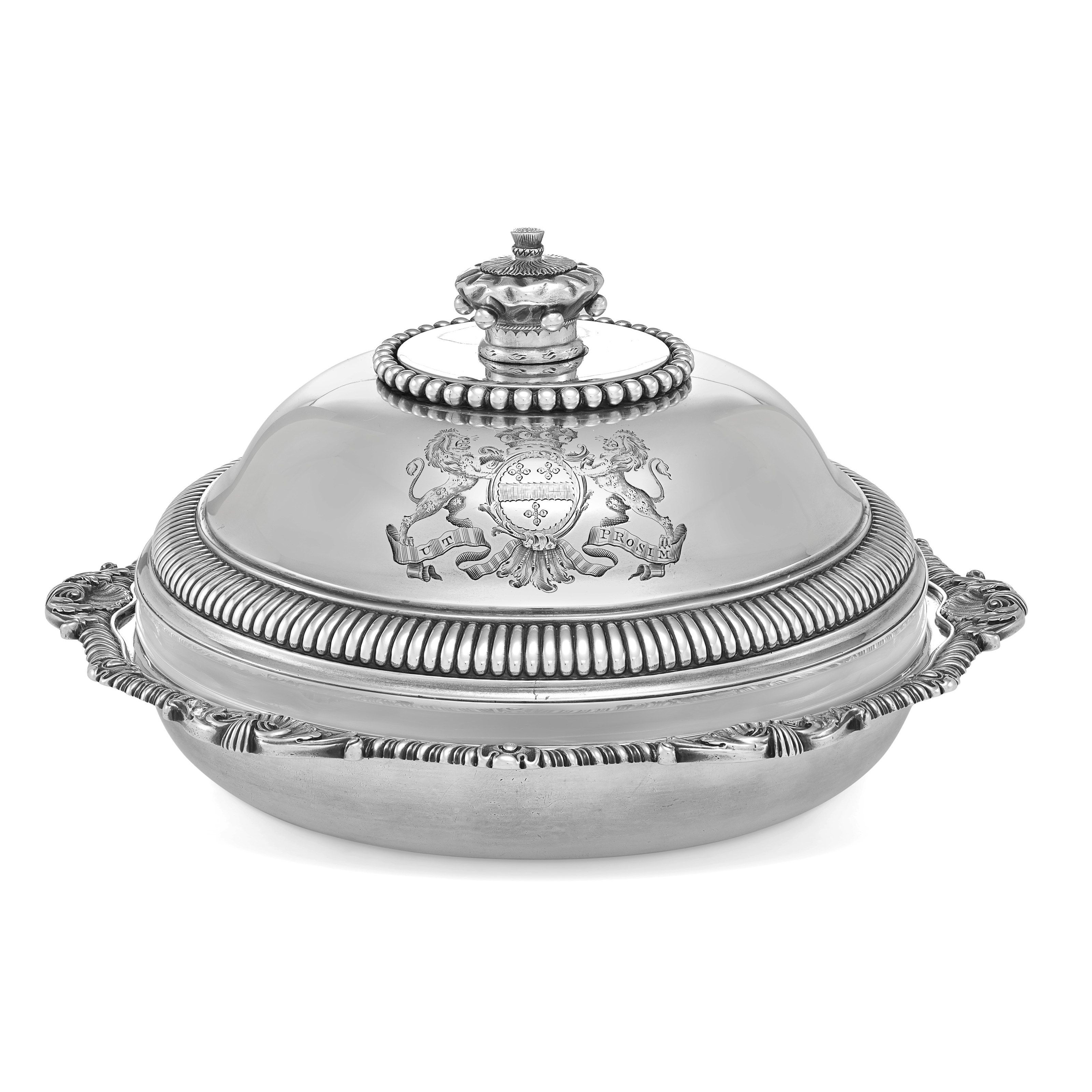 A GEORGE III SILVER ENTRÉE DISH AND COVER, MARK OF PAUL STORR, LONDON ...