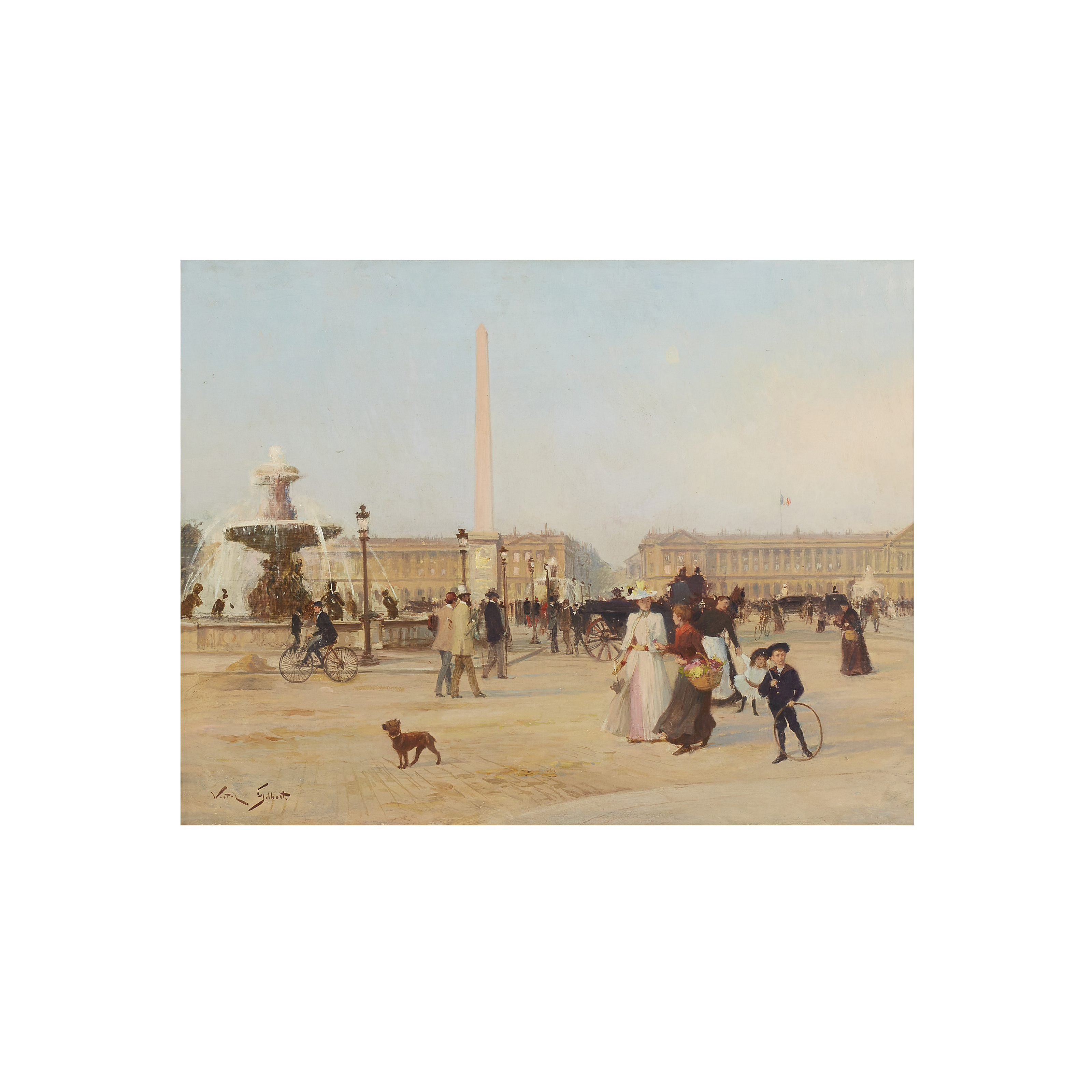 VICTOR GABRIEL GILBERT (FRENCH, 1847-1933), Place de la Concorde, Paris ...