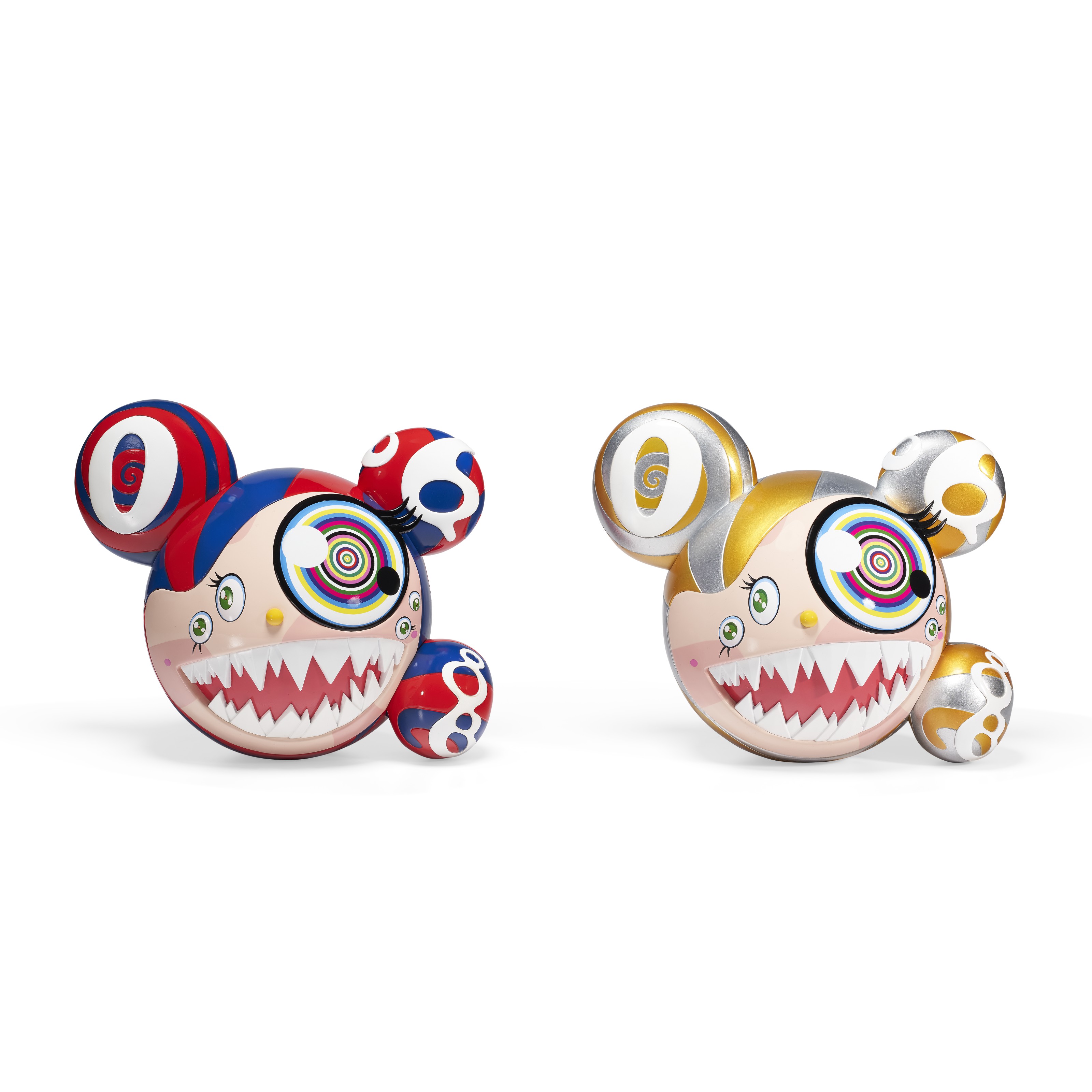 TAKASHI MURAKAMI (B. 1962), ComplexCon Mr. DOB Red/Blue and ComplexCon ...