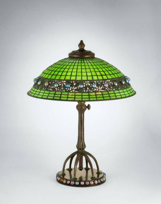 TIFFANY STUDIOS, 'Jeweled Geometric' Table Lamp, circa 1905 | Christie's