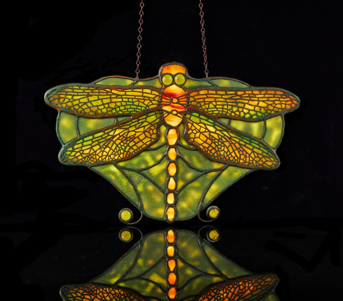 TIFFANY STUDIOS, 'Dragonfly' Lamp Screen, circa 1905 | Christie's