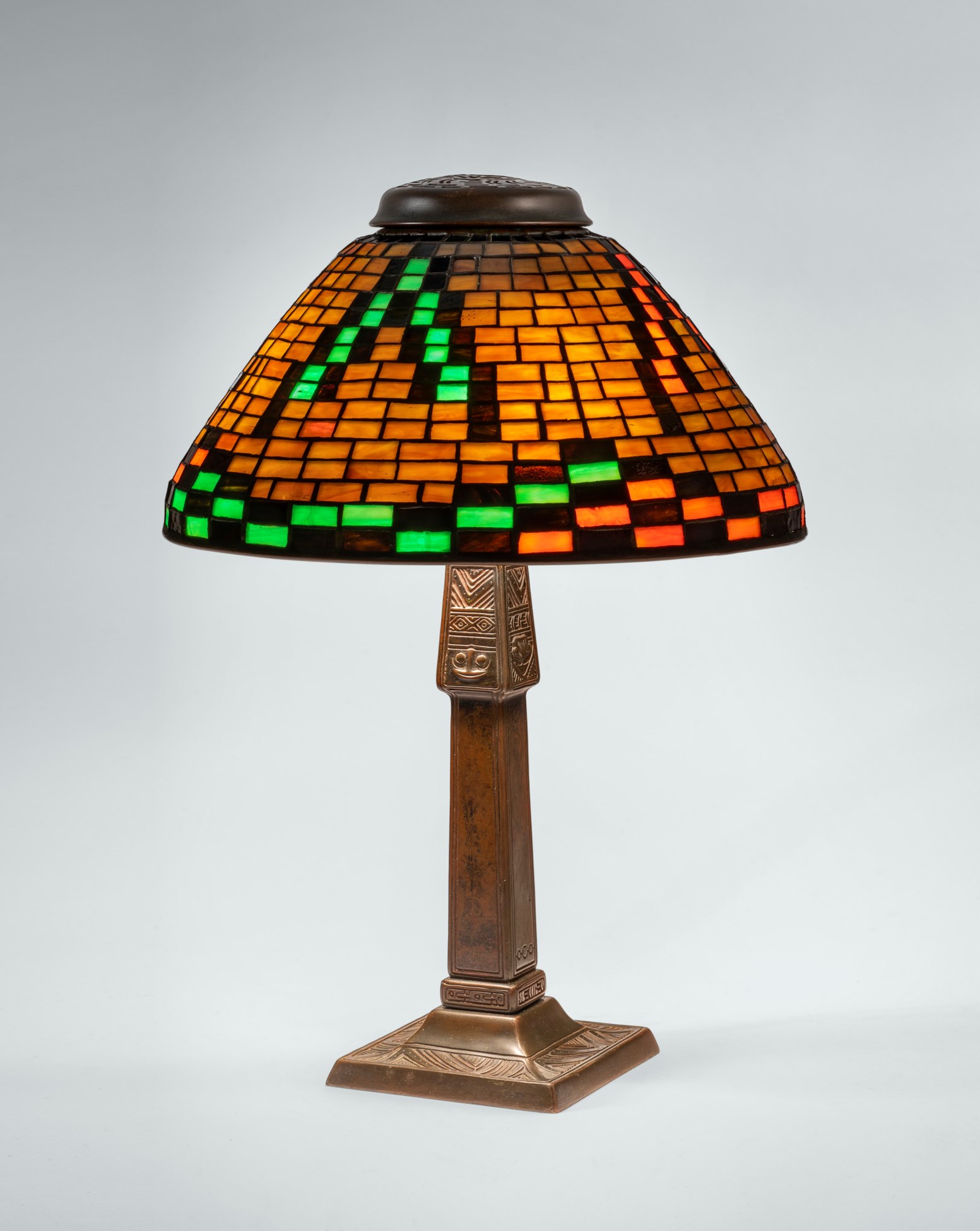 TIFFANY STUDIOS, Rare 'American Indian' Table Lamp, circa 1910 | Christie's