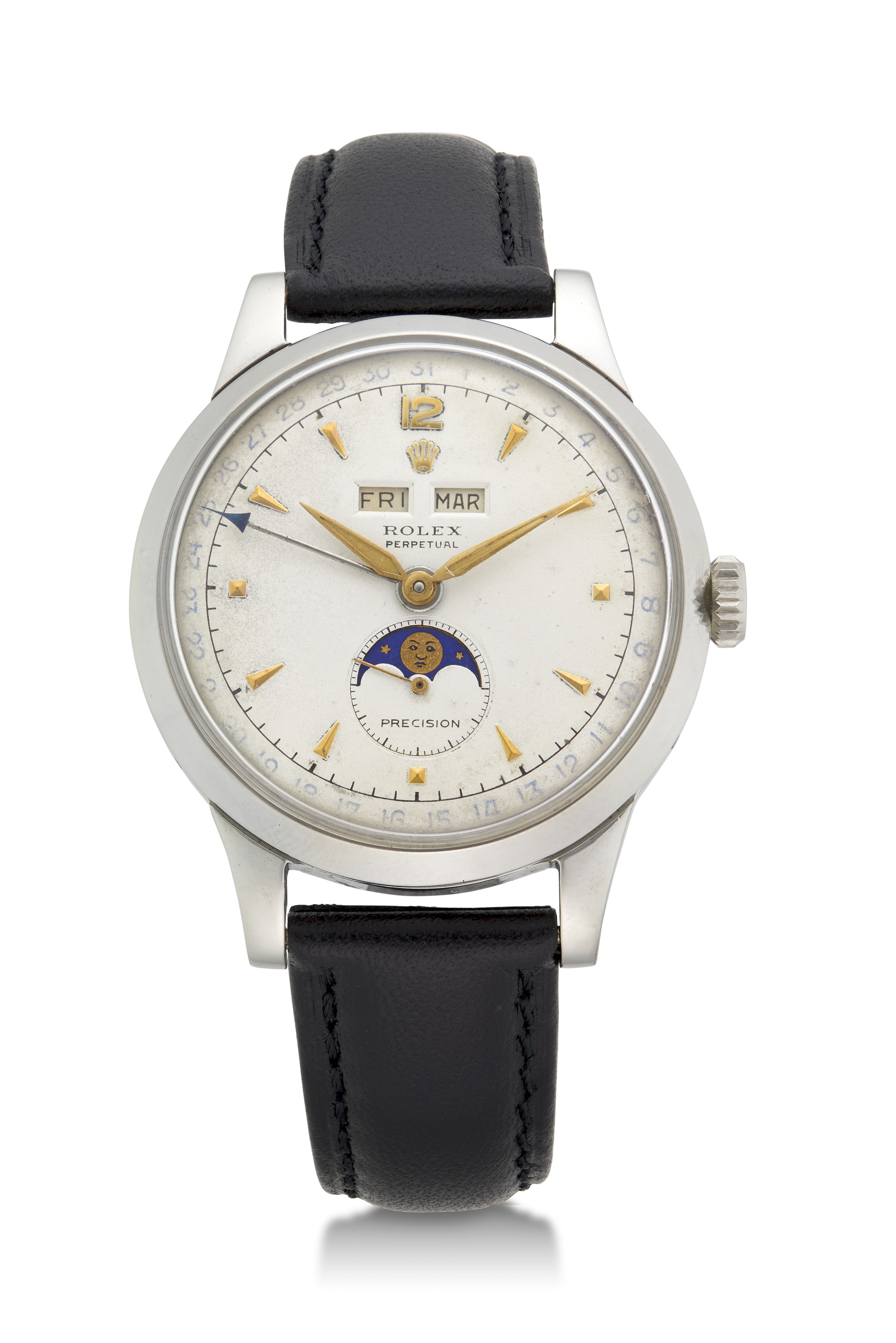 ROLEX, STEEL PADELLONE, REF. 8171, CASE BACK INSIDE STAMPED: 401 ...