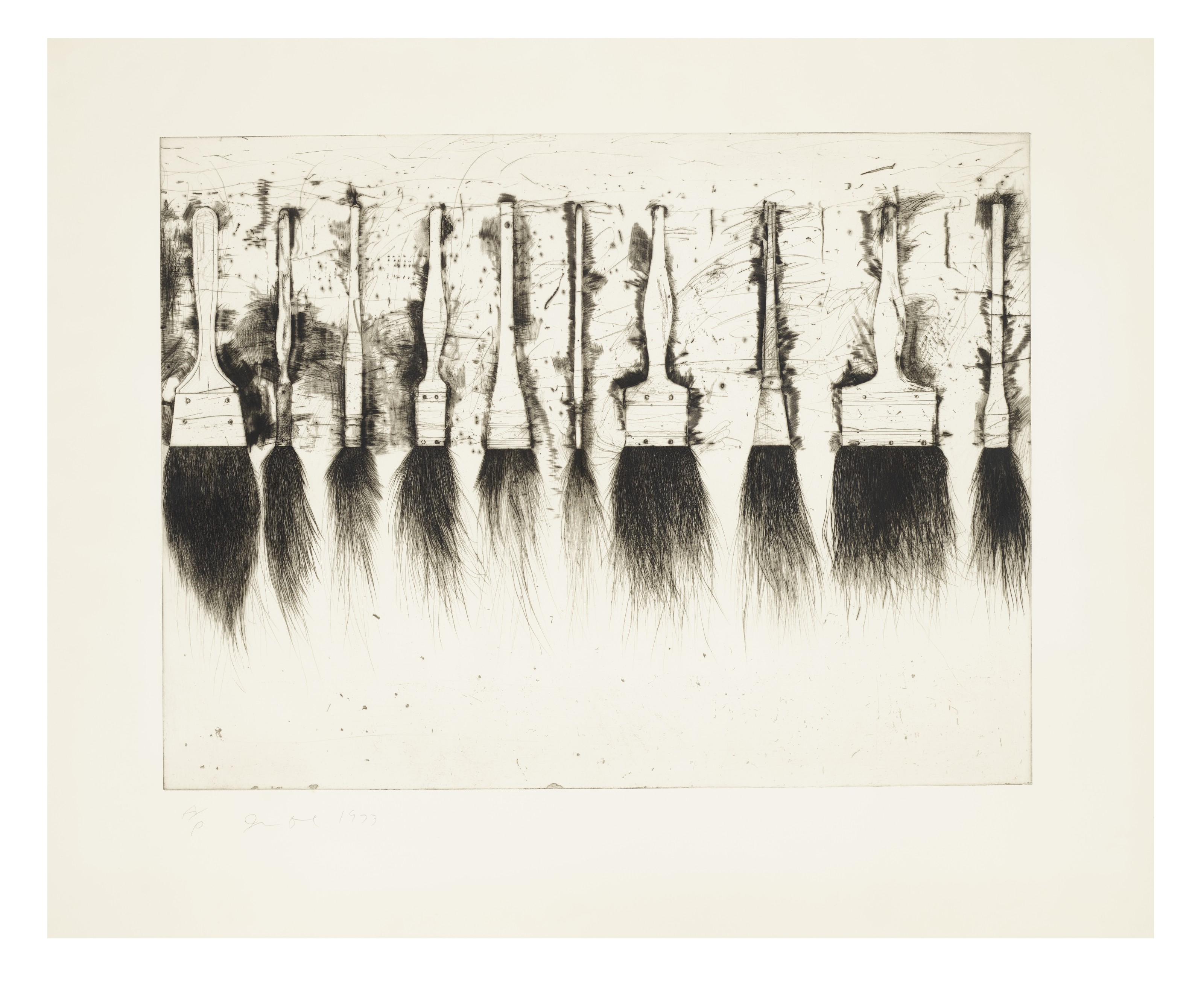 Jim Dine (b. 1935), Five Paintbrushes (Third State) | Christie’s