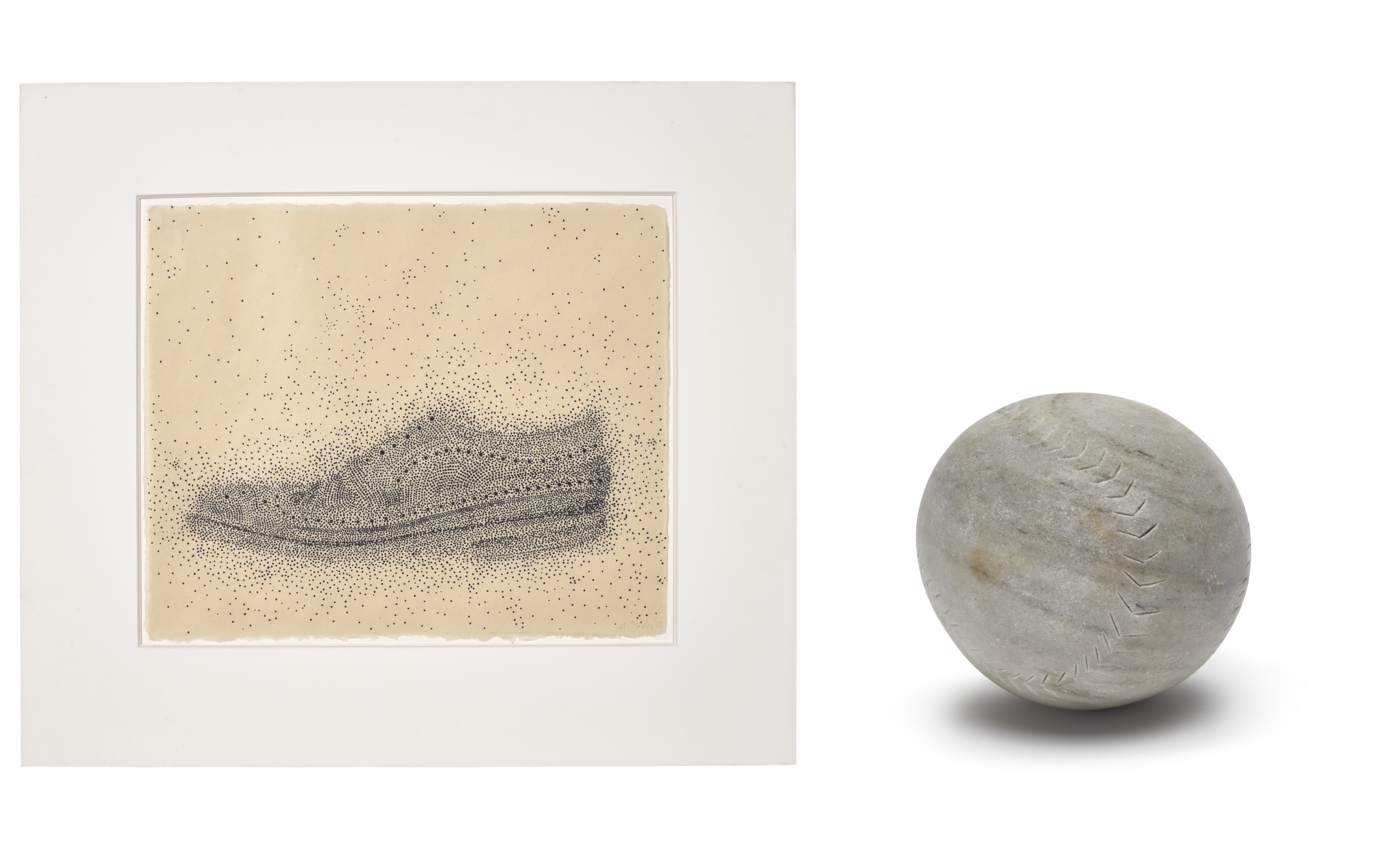 Andy Yoder (b. 1957), Softball and Retired Shoe #4 | Christie’s