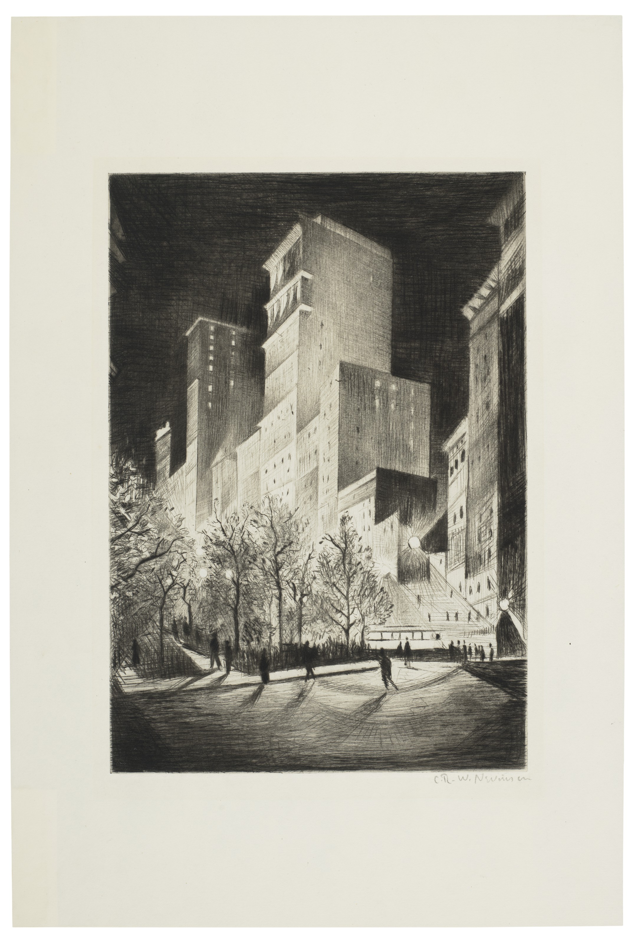 CHRISTOPHER RICHARD WYNNE NEVINSON (1889-1946), Three AM: A Corner by ...