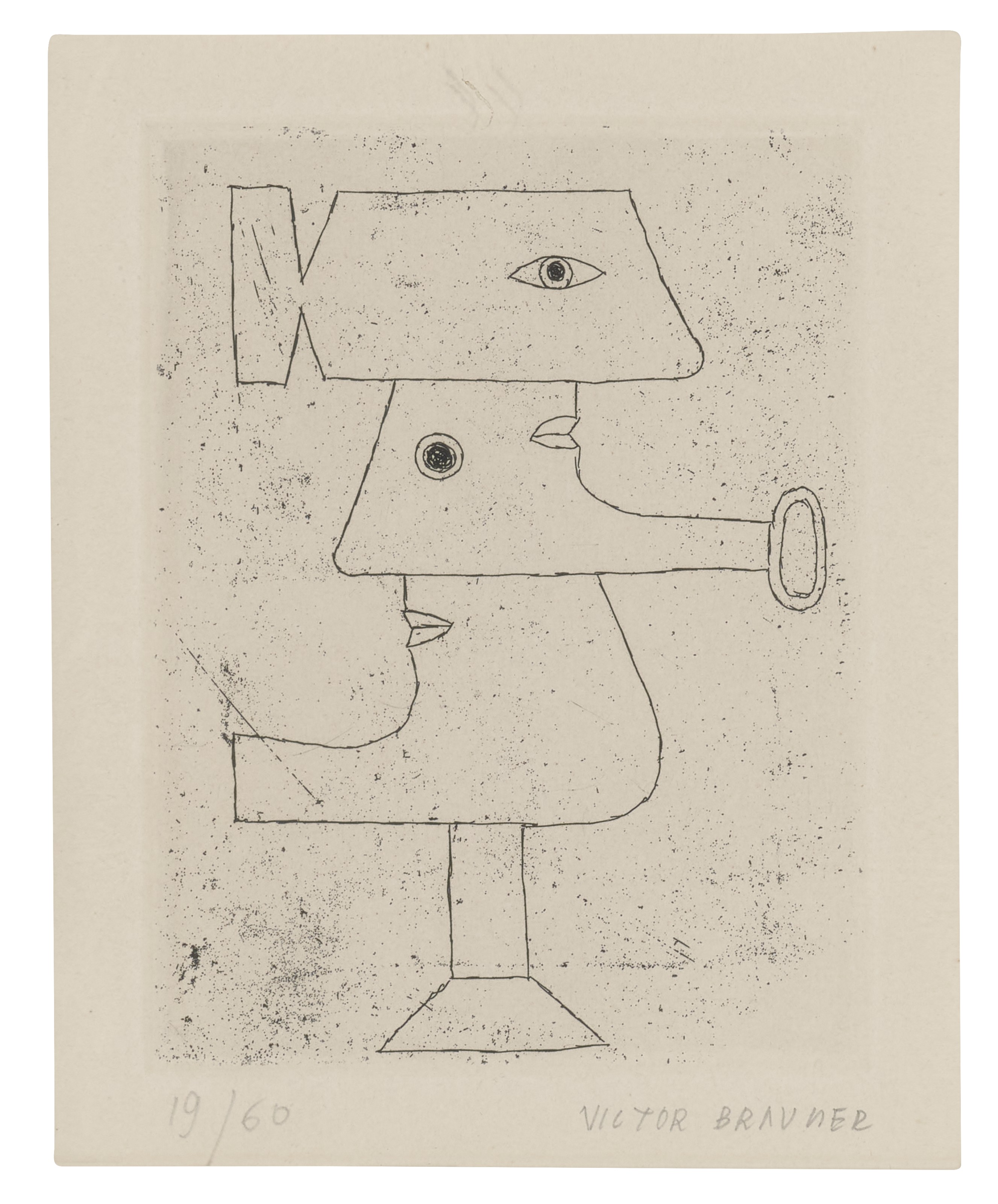 VICTOR BRAUNER (1903-1966), Untitled, from Anthology of Contemporary ...