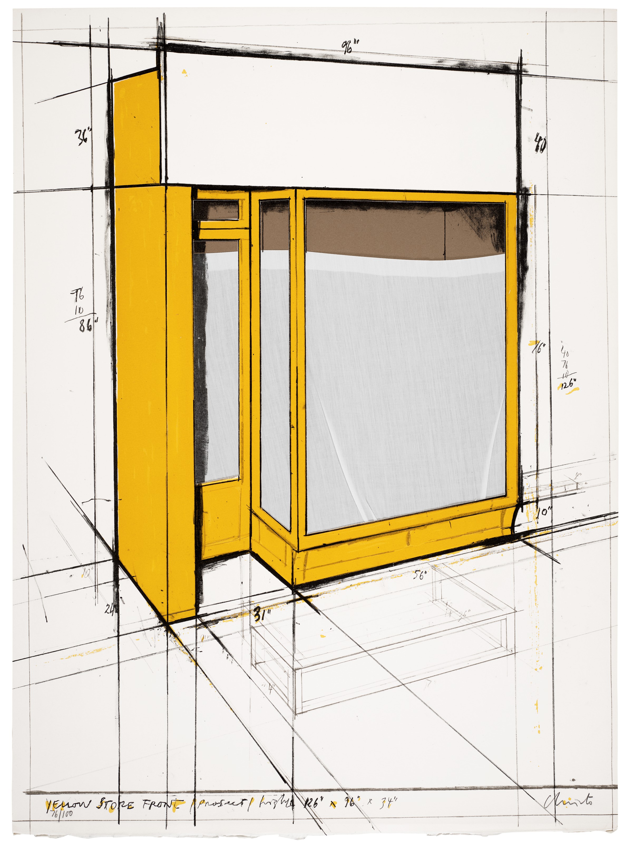 CHRISTO (1935-2020), Yellow Store Front, Project | Christie’s