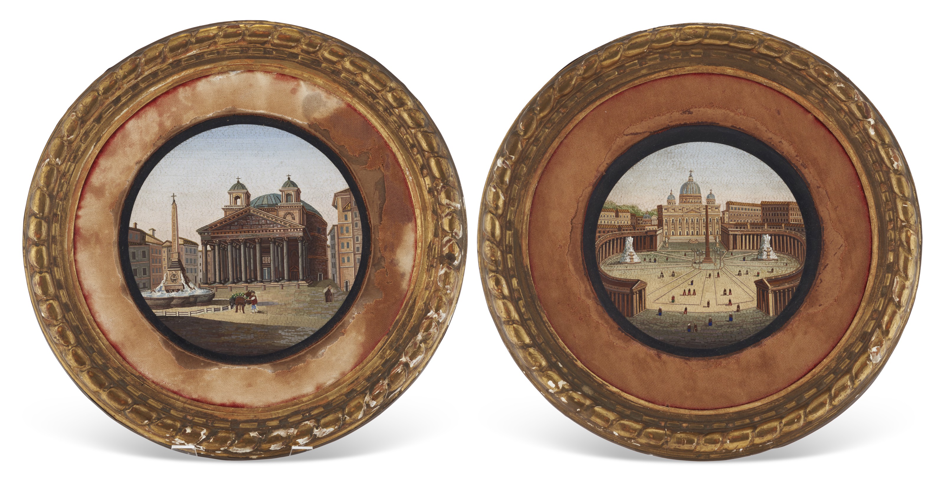 TWO ROMAN MICROMOSAIC ROUNDELS, LAST QUARTER 19TH CENTURY | Christie’s