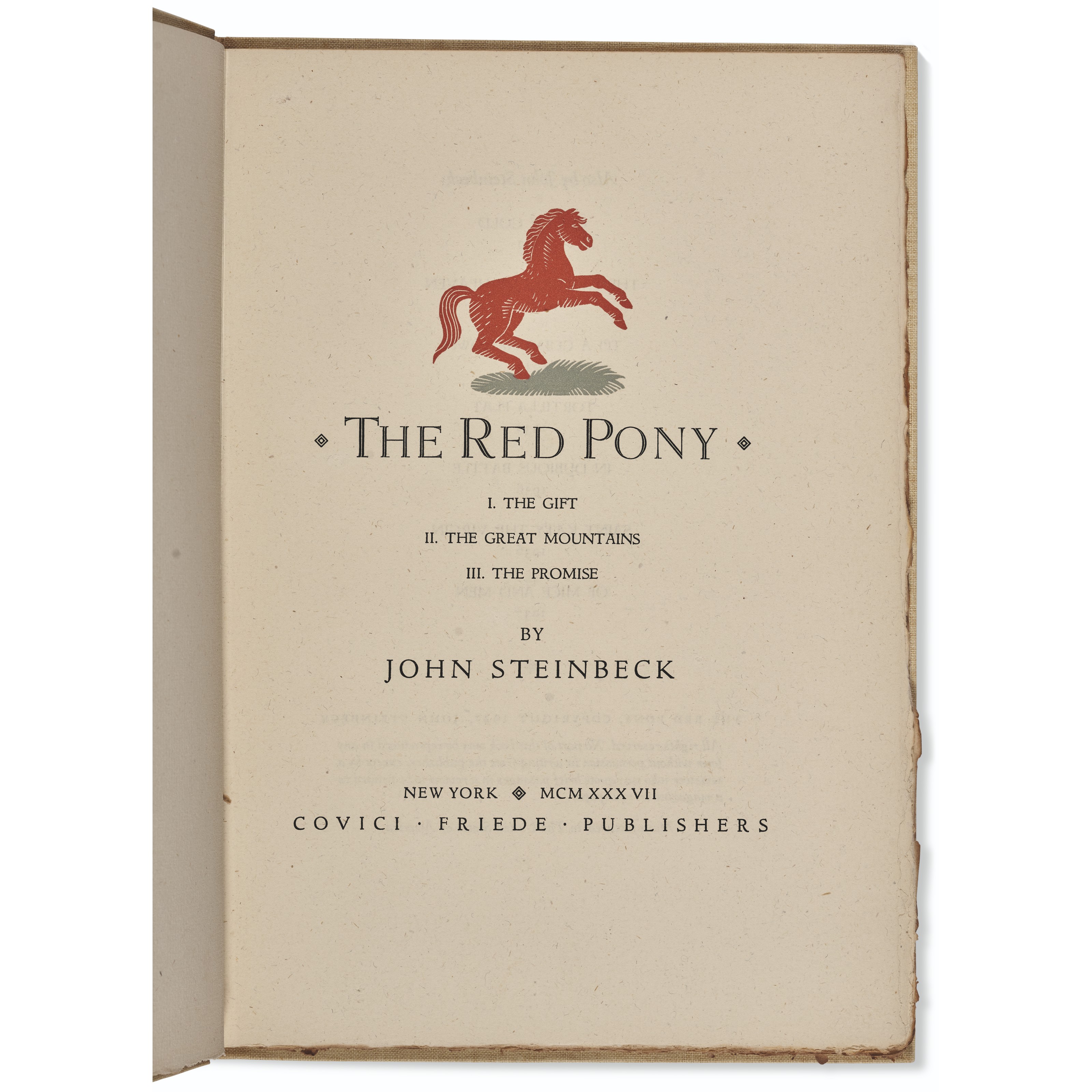 The Red Pony, John Steinbeck, 1937 | Christie’s
