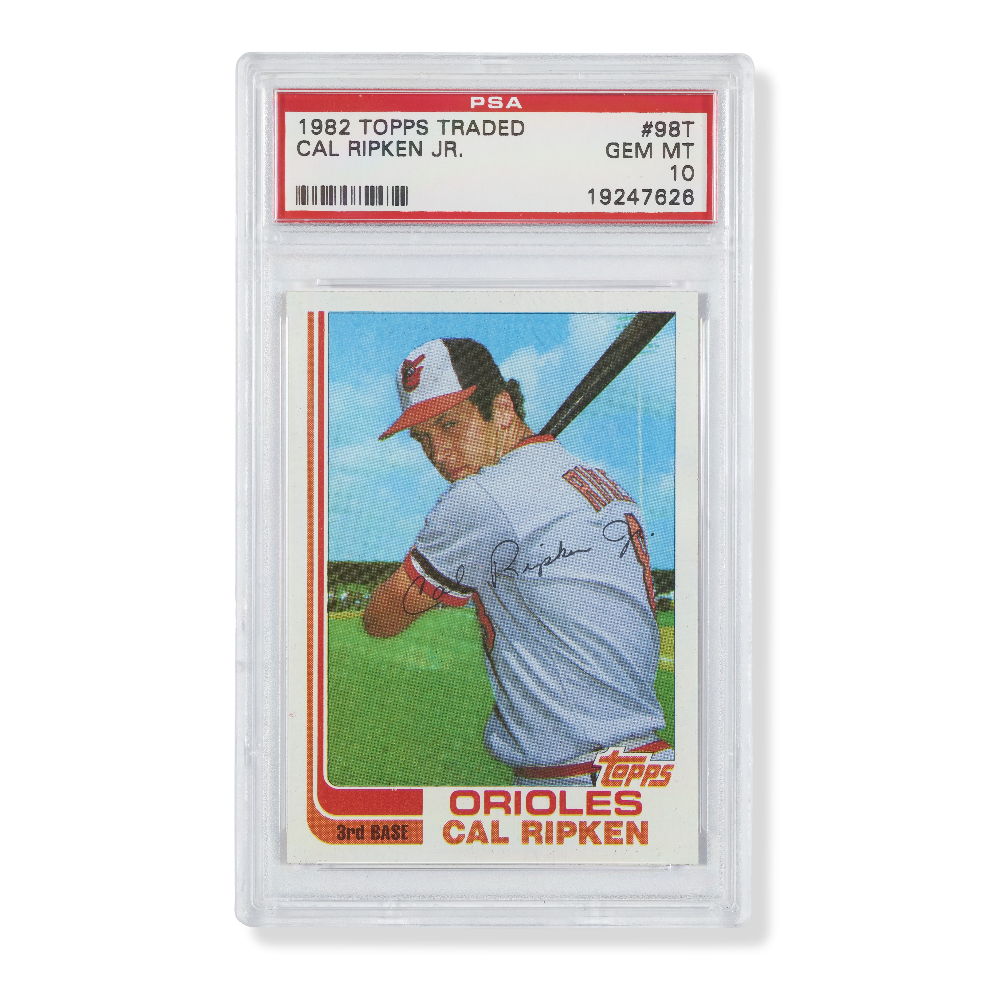 1982 Topps Traded #98T Cal Ripken Jr Rookie (PSA Gem Mint 10), | Christie’s