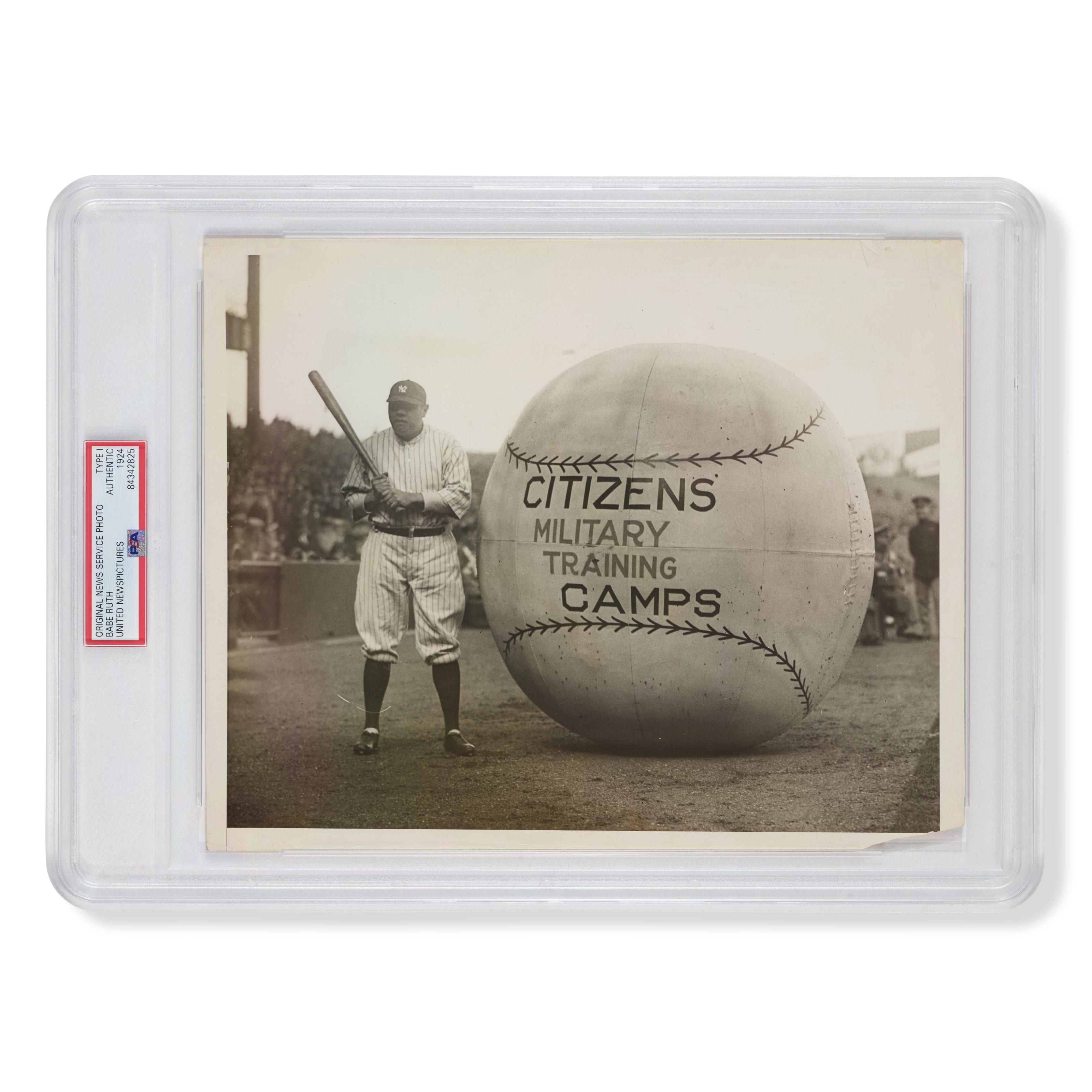 Babe Ruth "Citizens Miltary Training Camps" photograph c.1924 (PSA/DNA ...