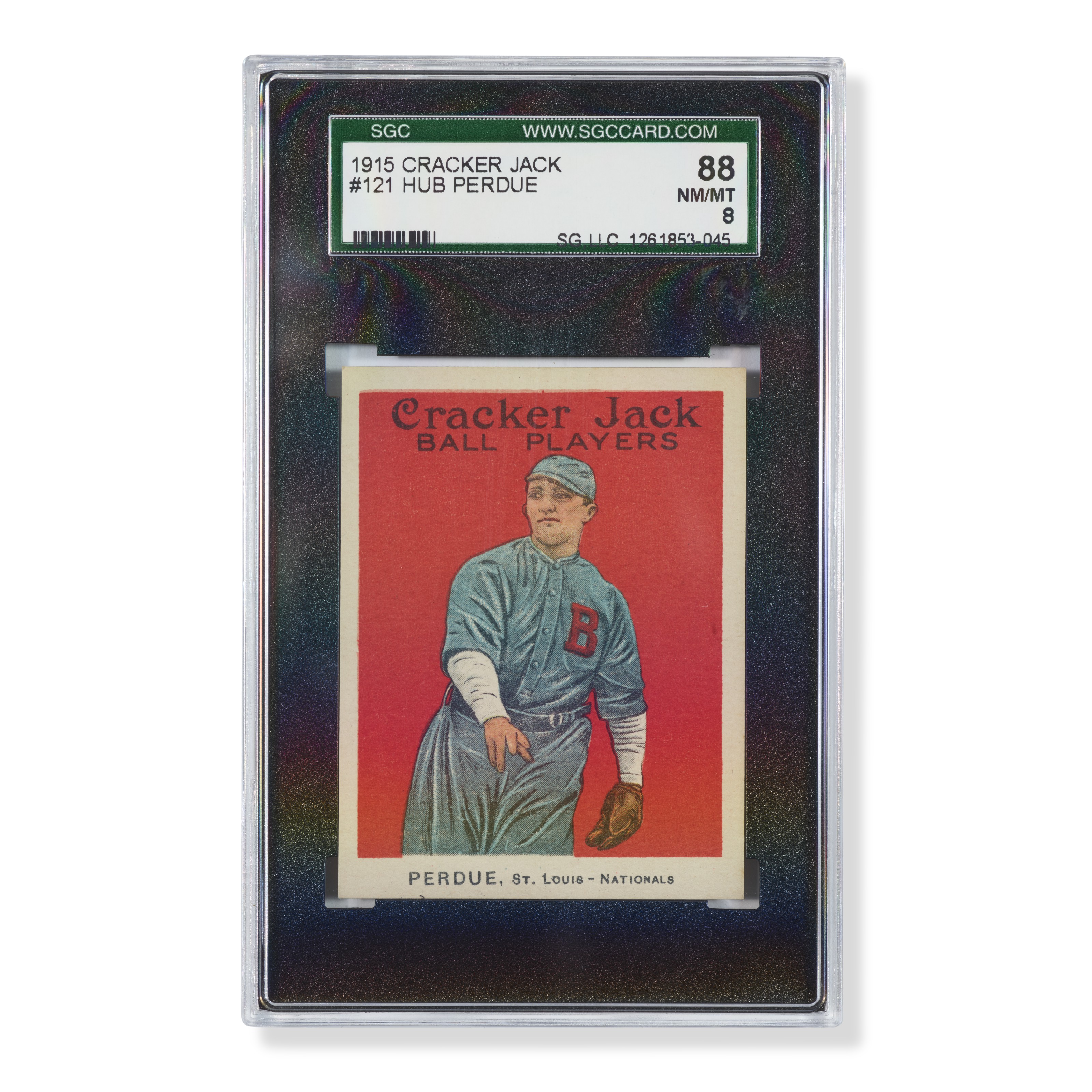 1915 Cracker Jack #121 Hub Perdue (SGC 88 NM/MT), | Christie’s