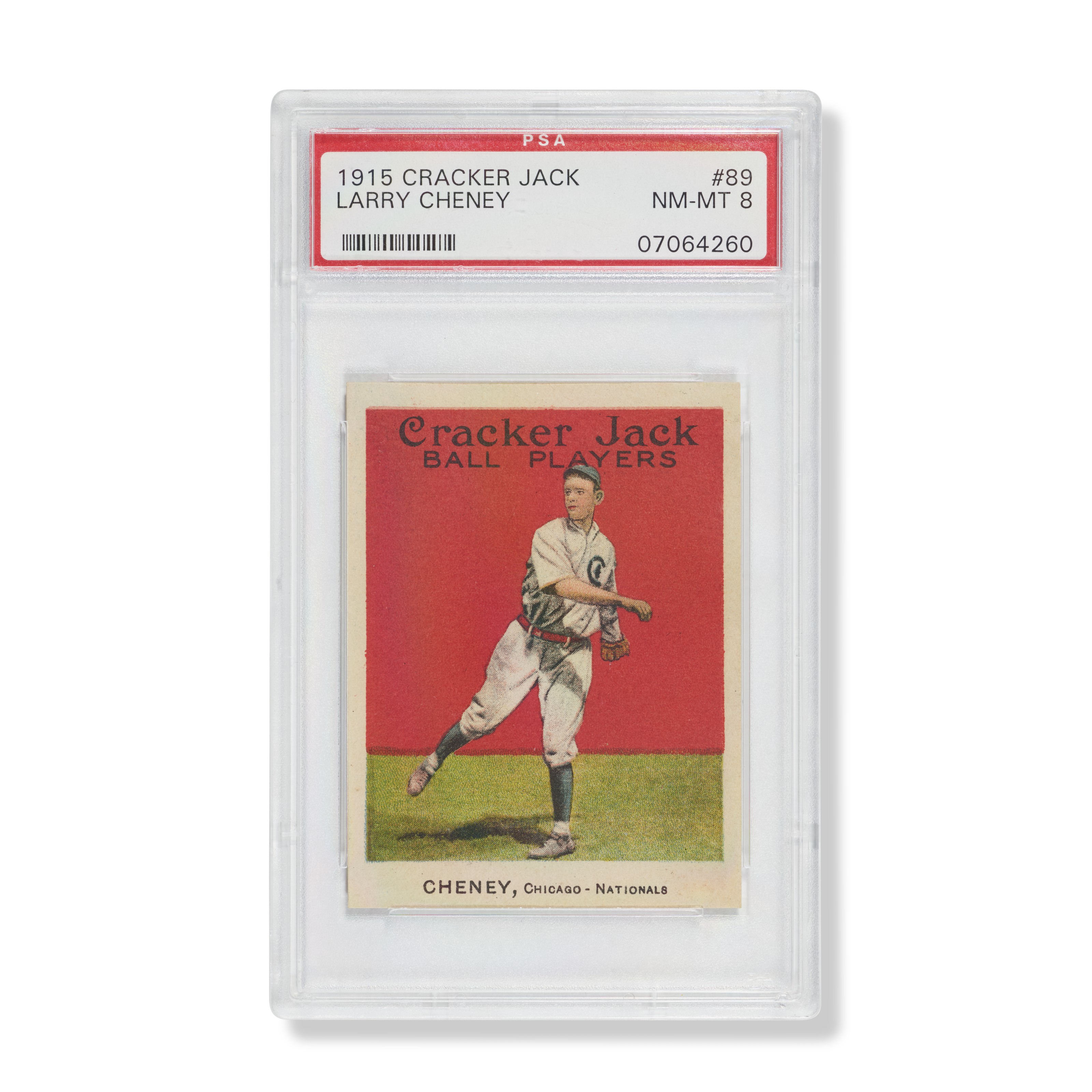 1915 Cracker Jack #89 Larry Cheney (PSA NM-MT 8), | Christie’s