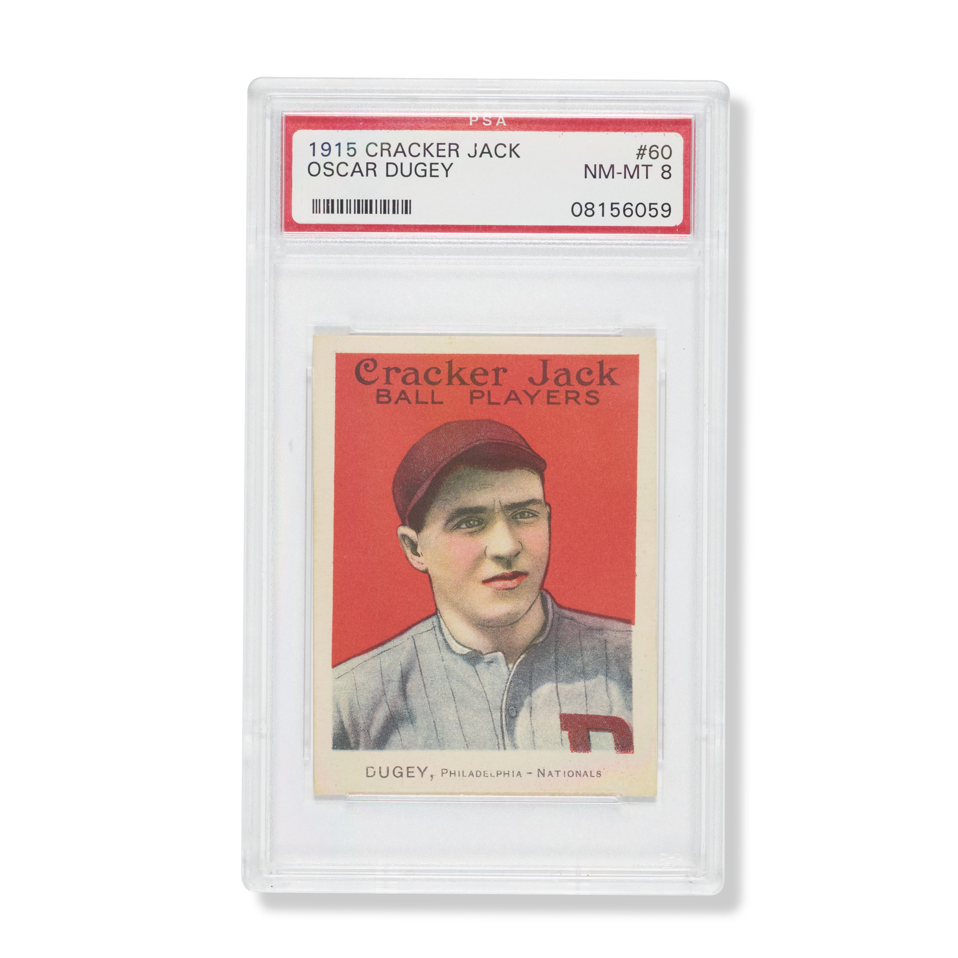1915 Cracker Jack #60 Oscar Dugey (PSA NM-MT 8), | Christie’s
