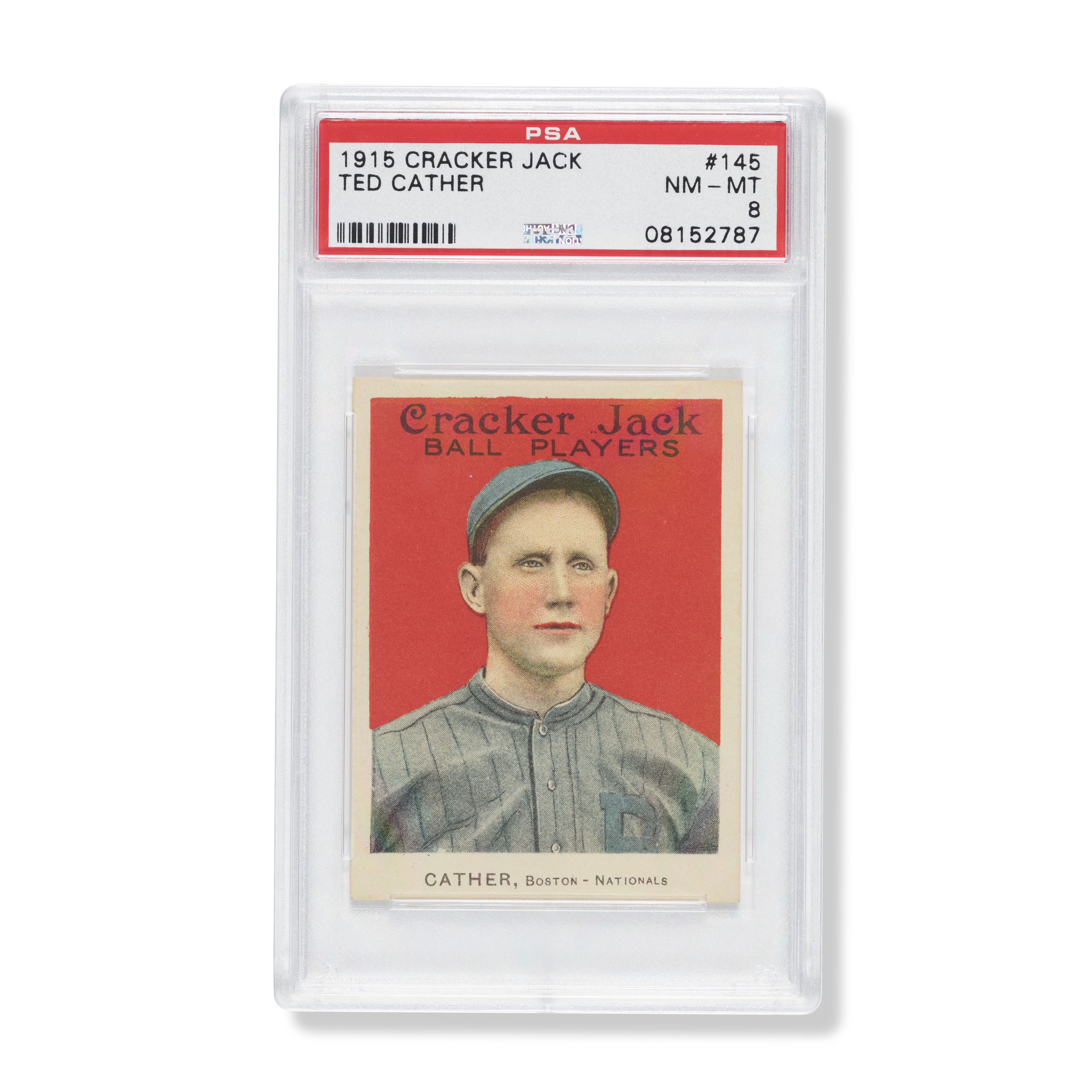 1915 Cracker Jack #145 Ted Cather (PSA NM-MT 8), | Christie’s