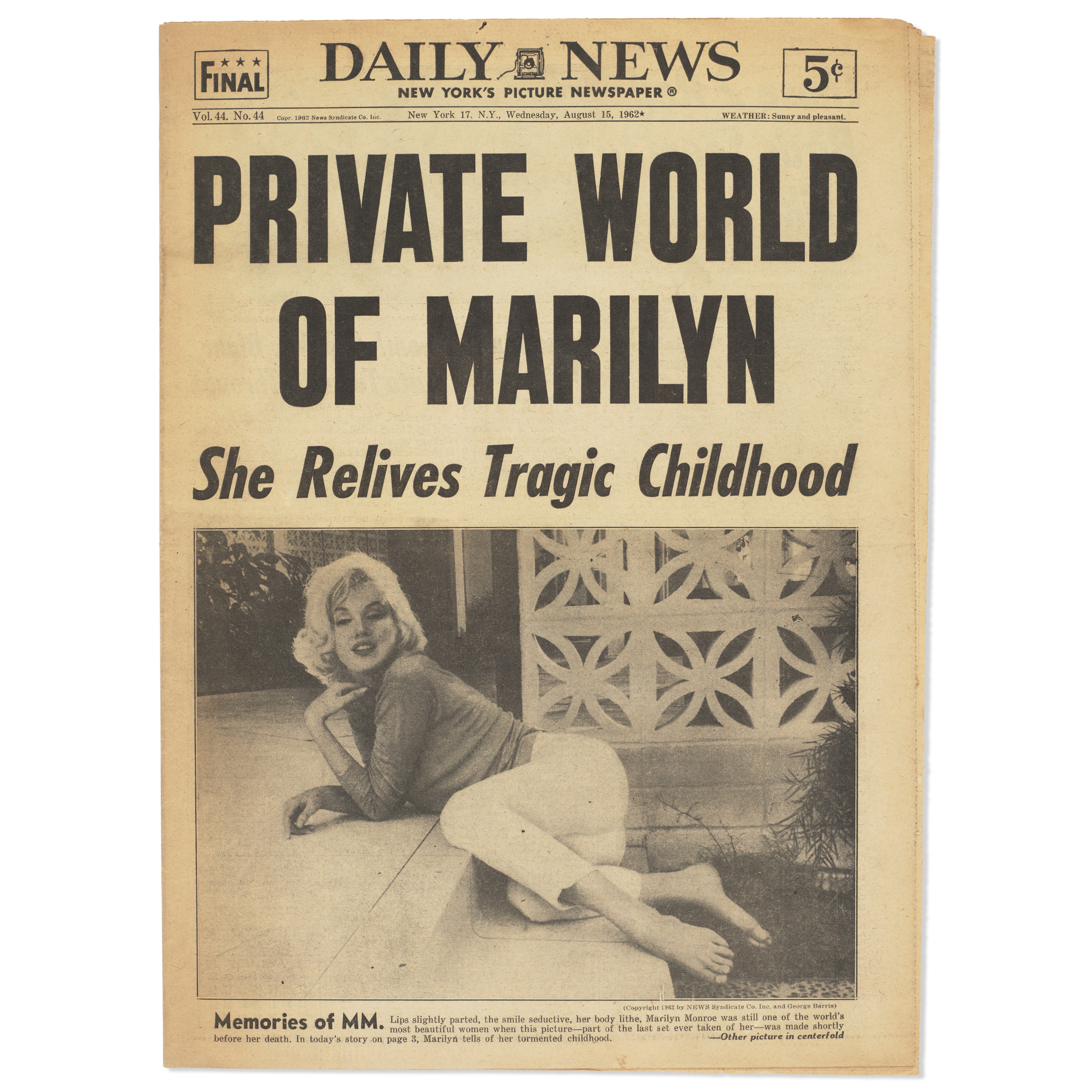 marilyn monroe articles