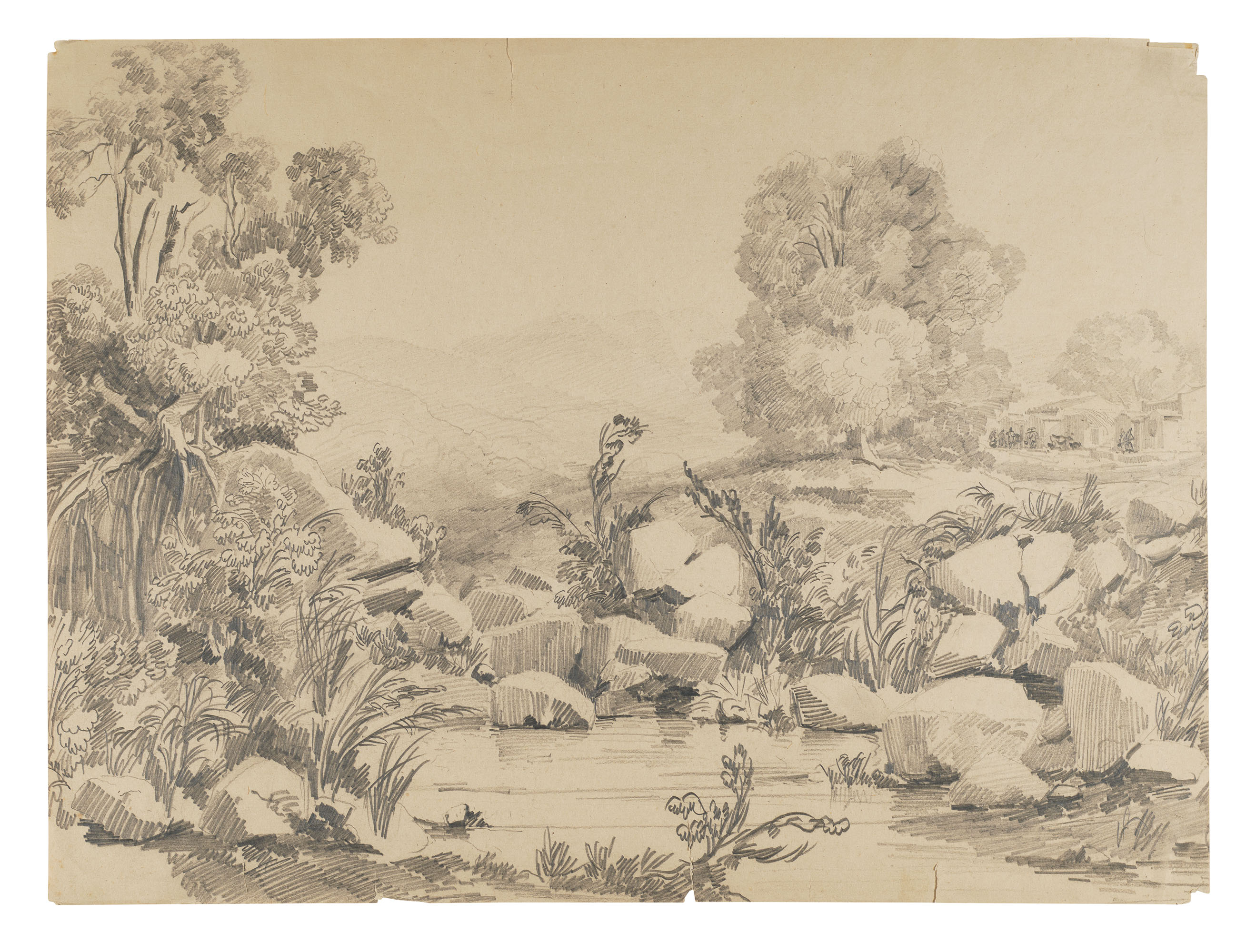 AUGUSTE BORGET (ISSOUDUN 1808-1877 BOURGES)