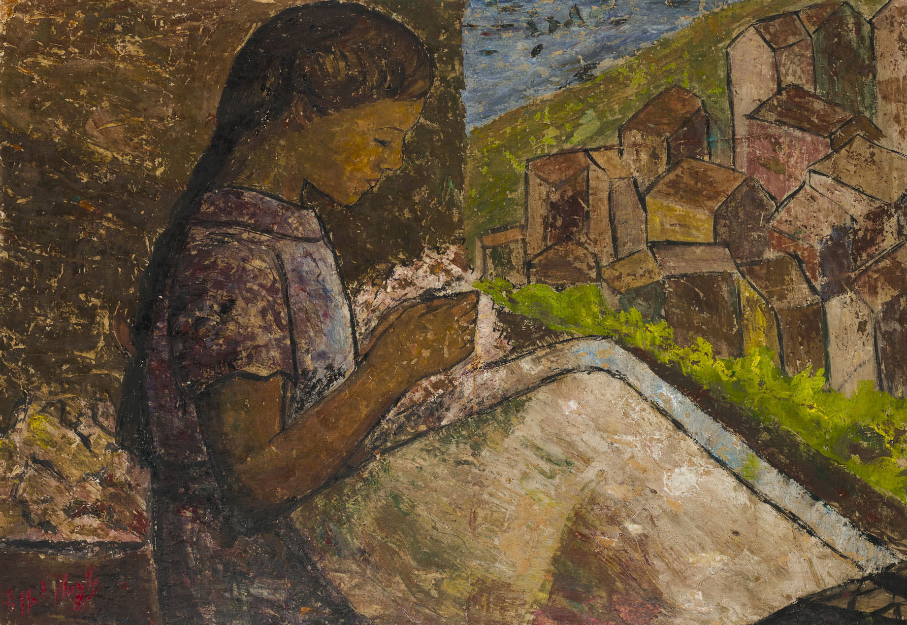 Effat Naghi (1905-1994), Jeune fille assise | Christie’s