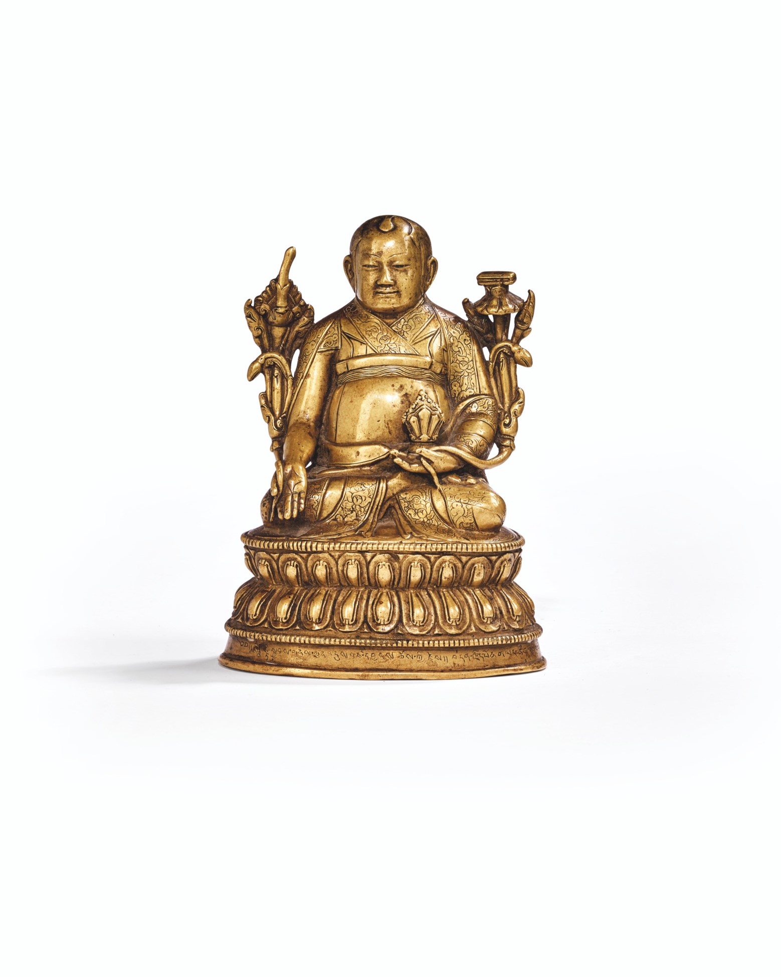 STATUE DE JAMYANG CHOKYI DORJE EN BRONZE DORE