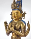 IMPORTANTE STATUE DE SHADAKSHARI LOKESHVARA EN BRONZE, TIBET, CIRCA ...
