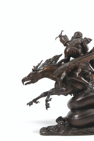 ANGELIQUE ET ROGER, MONTES SUR L'HIPPOGRIFFE (Première version, bouche ...