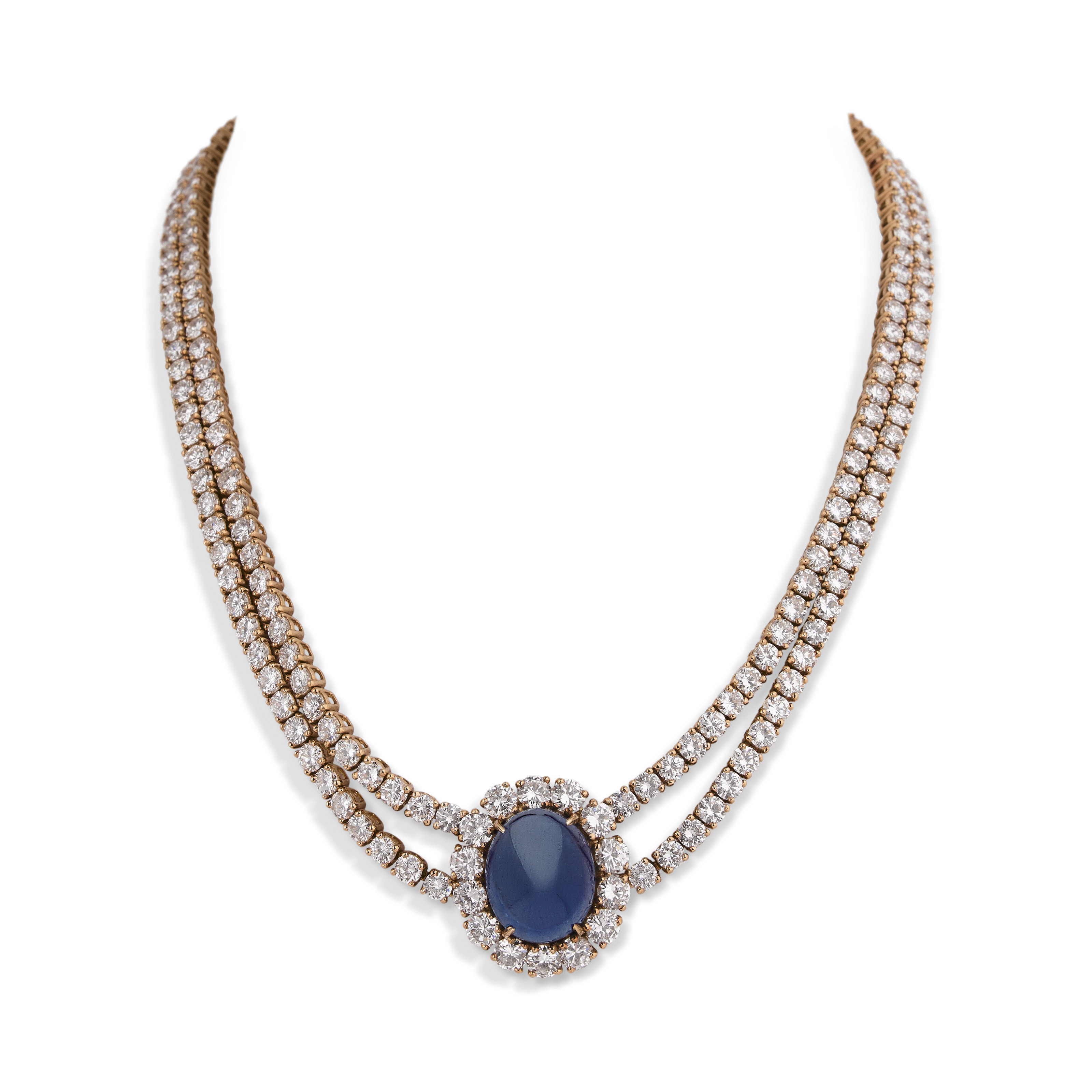 MAUBOUSSIN COLLIER RAS-DE-COU SAPHIR ET DIAMANTS, | Christie’s