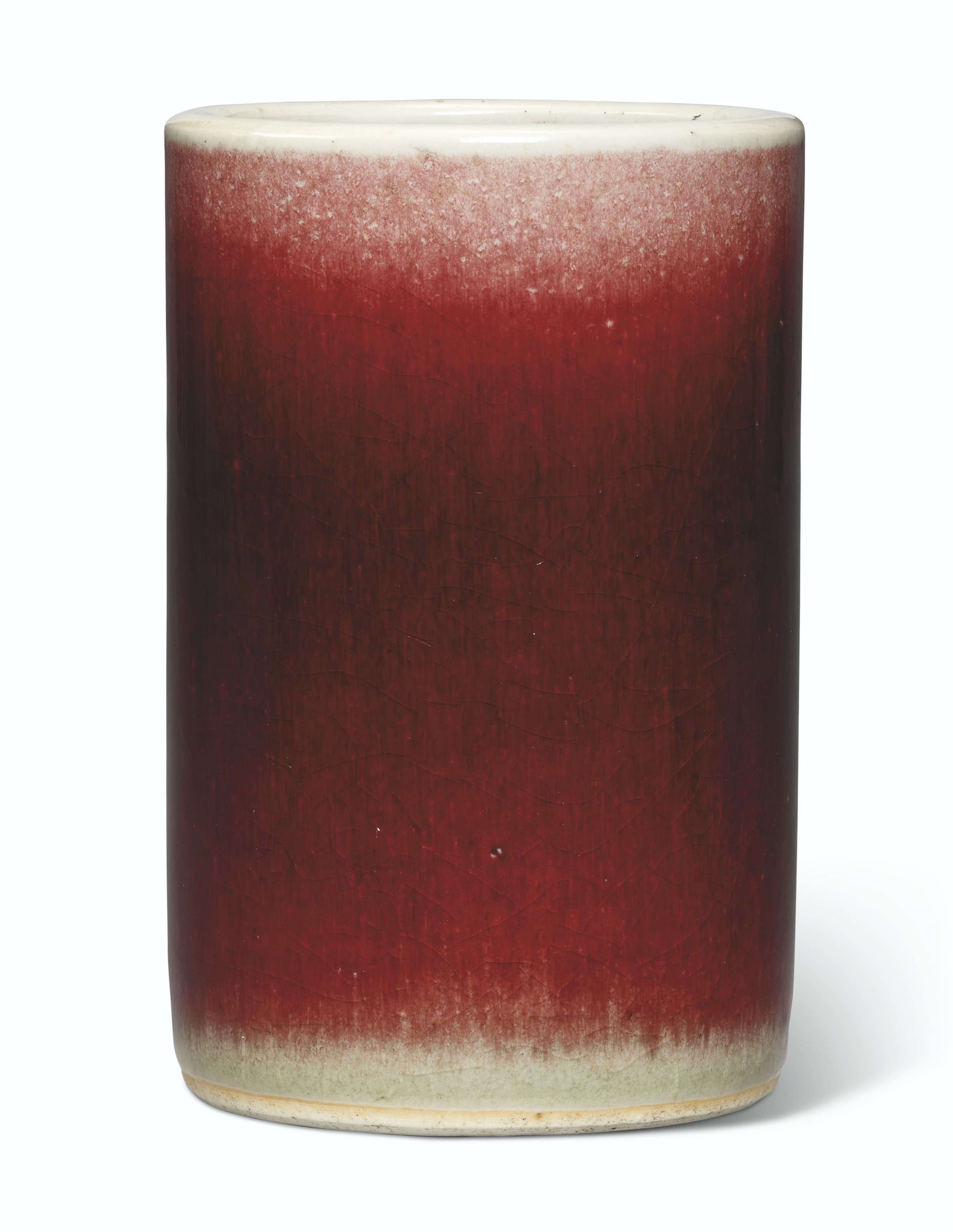 A COPPER-RED-GLAZED BRUSHPOT, BITONG, CHINA, QING DYNASTY (1644-1911 ...