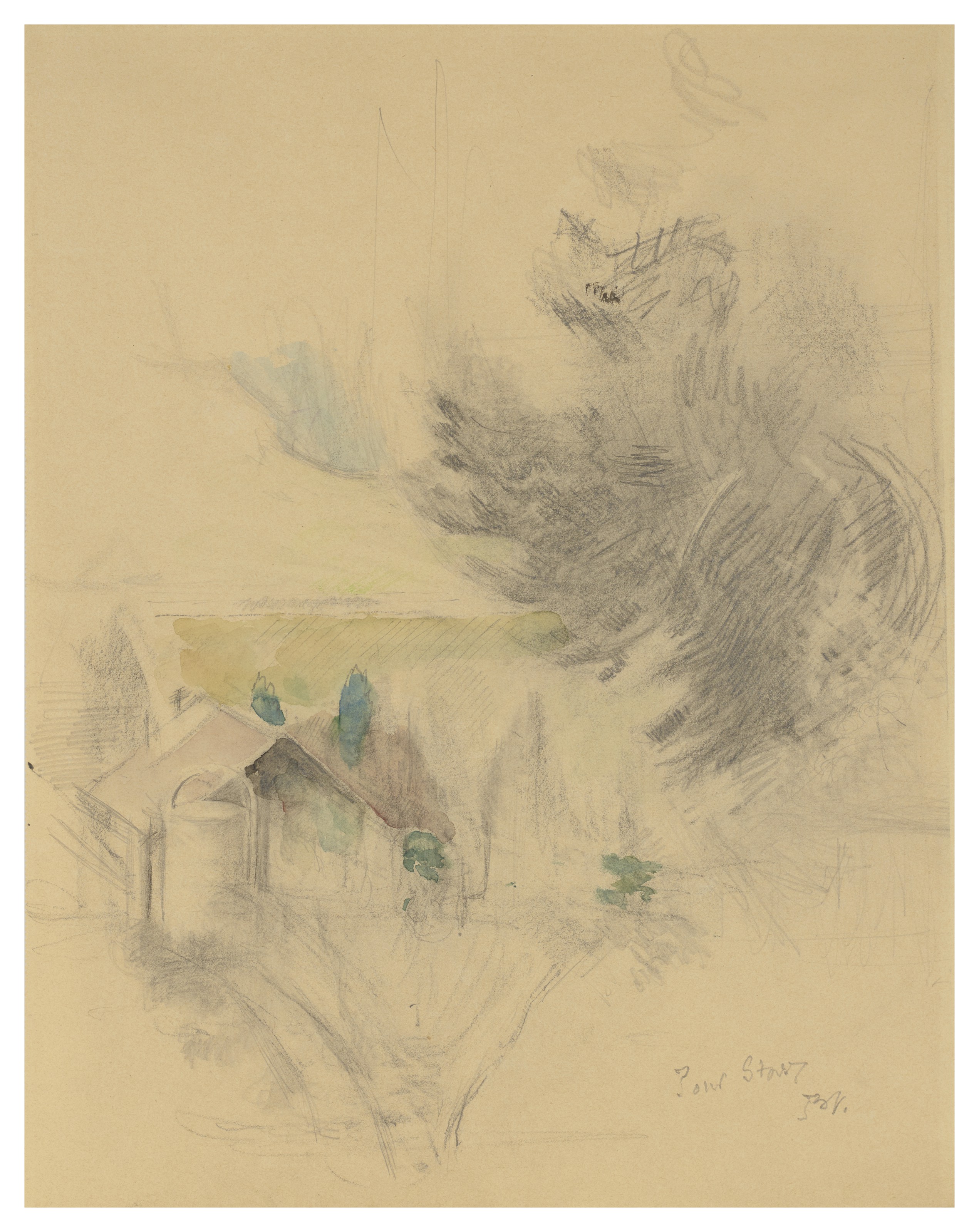 Balthus (Balthasar Klossowski de Rola, dit, 1908-2001), Vue depuis la ...