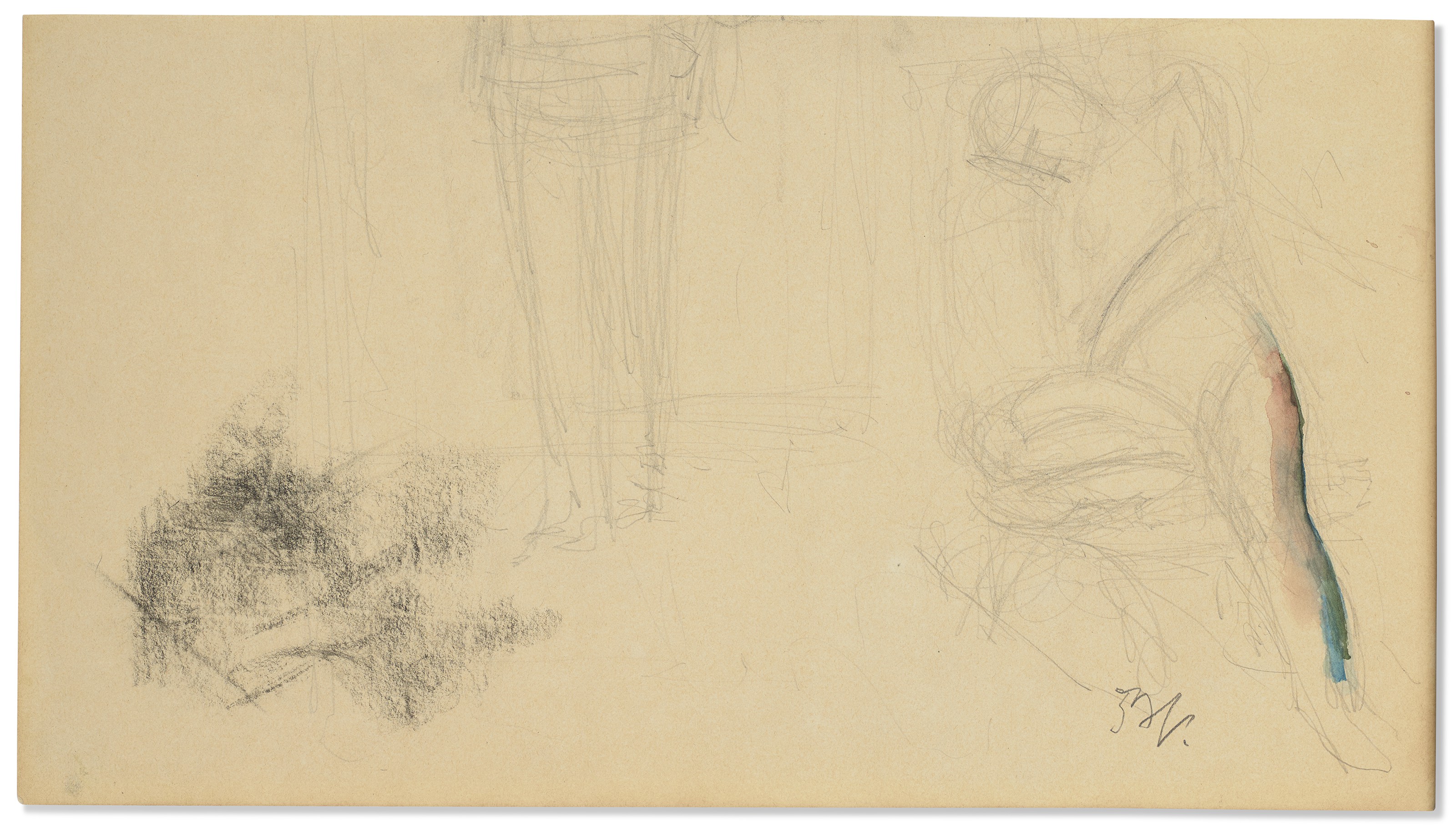 Balthus (Balthasar Klossowski de Rola, dit, 1908-2001), Étude pour "Nu ...