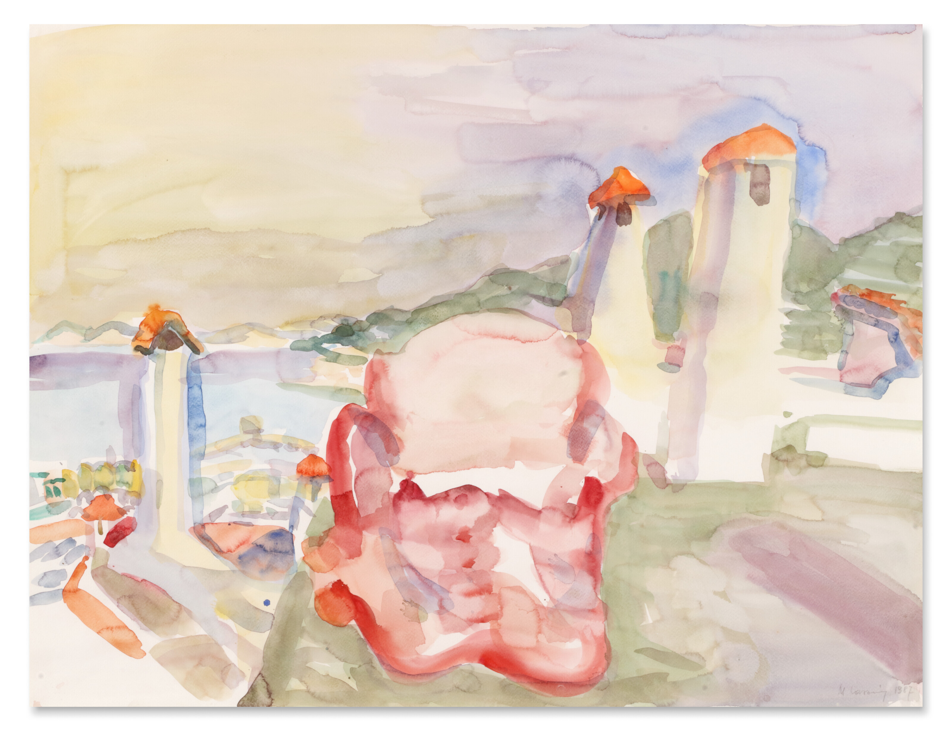 MARIA LASSNIG (1919-2014), Über den Dächern von Ischia (Above the Roofs ...
