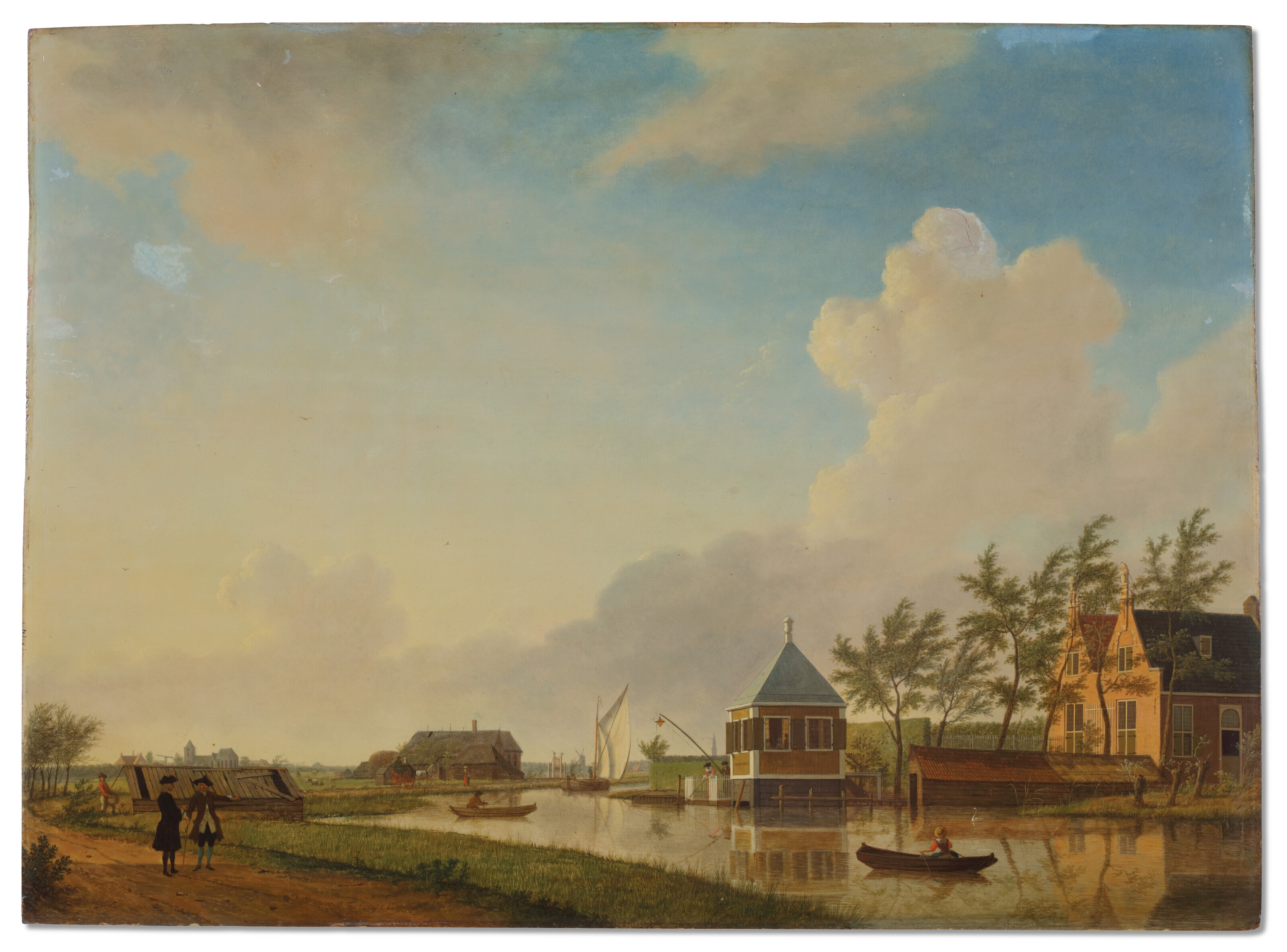 JAN TEN COMPE (AMSTERDAM 1713-1761), A view of Buitenplaats Groeneveld ...