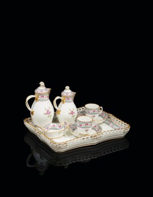 AN IMPERIAL VIENNA PORCELAIN BREAKFAST-SERVICE, CIRCA 1775-1780, BLUE ...