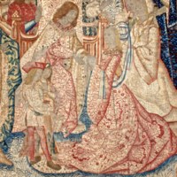 A FLEMISH LATE GOTHIC BIBLICAL TAPESTRY