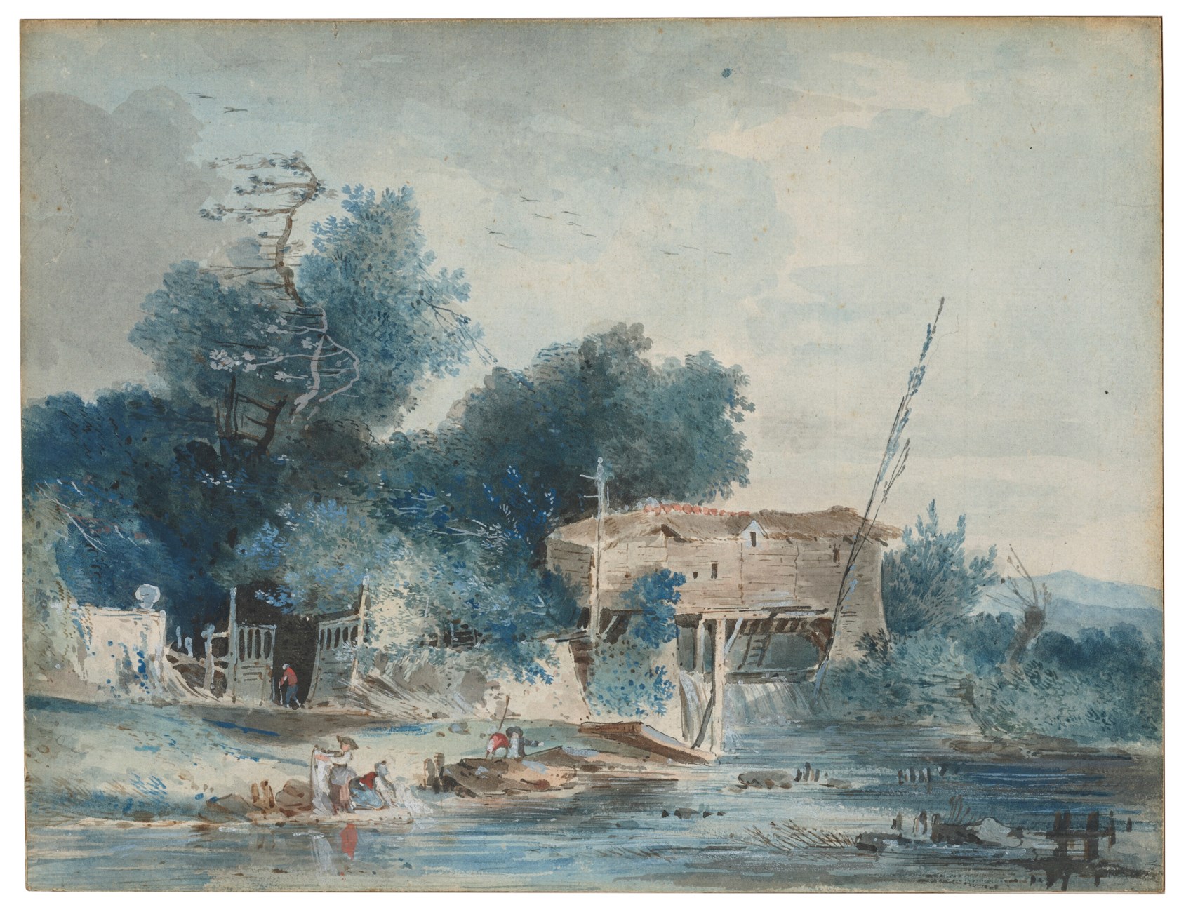 LOUIS-GABRIEL MOREAU, MOREAU L'AÎNÉ (PARIS 1740-1806), A river ...