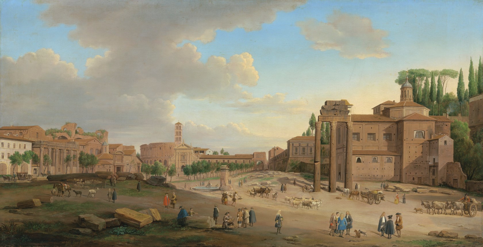 HENDRIK FRANS VAN LINT, LO STUDIO (ANTWERP 1684-1763 ROME), The Forum ...